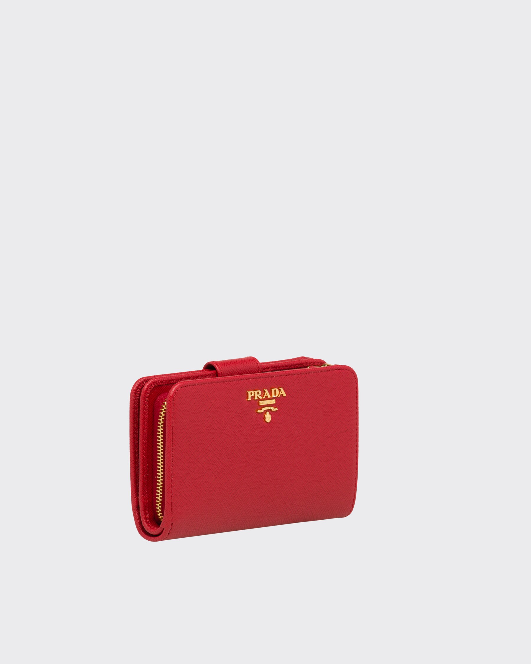 Fiery Red Small Saffiano Leather Wallet | PRADA
