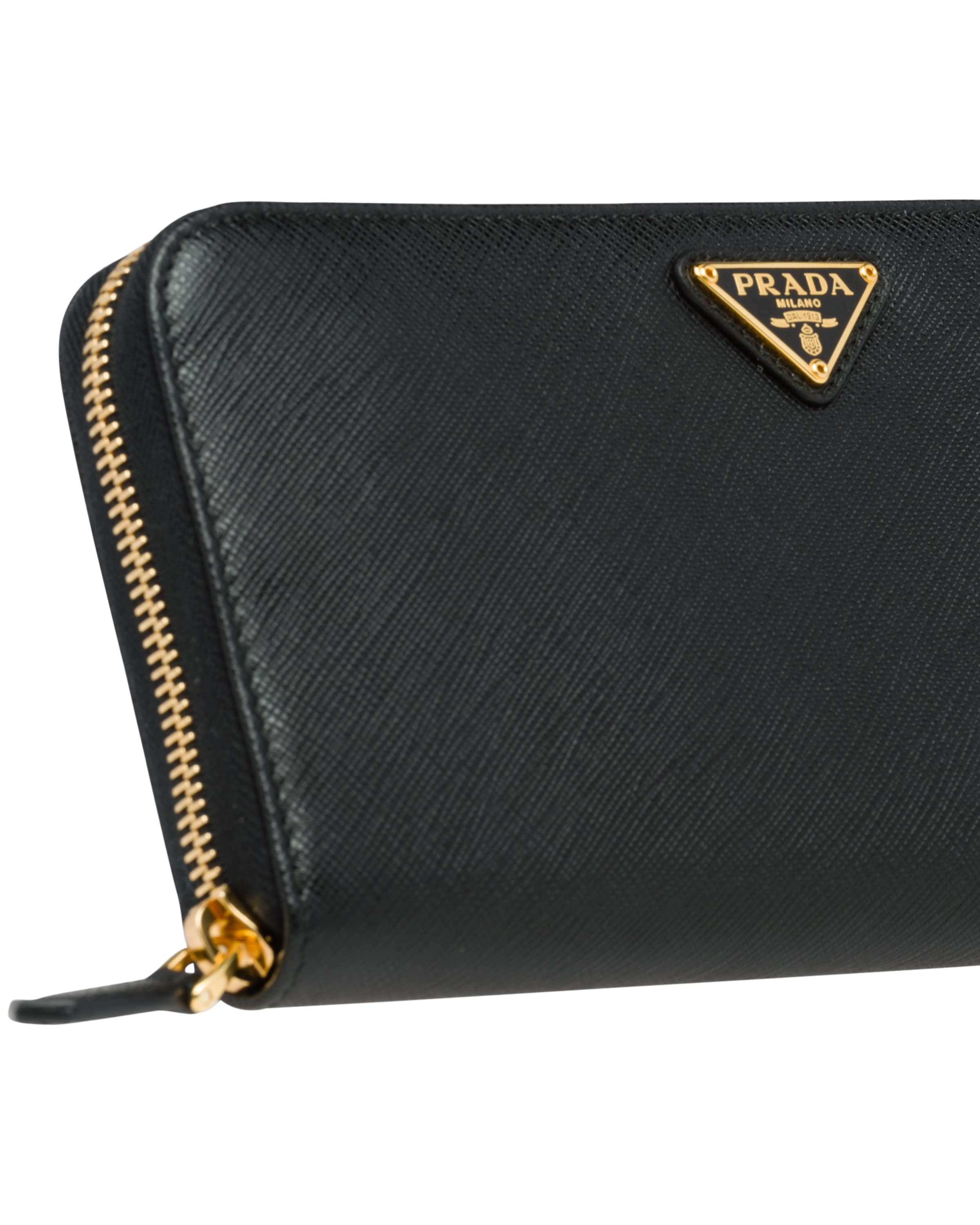 Black Large Saffiano Leather Wallet | Prada