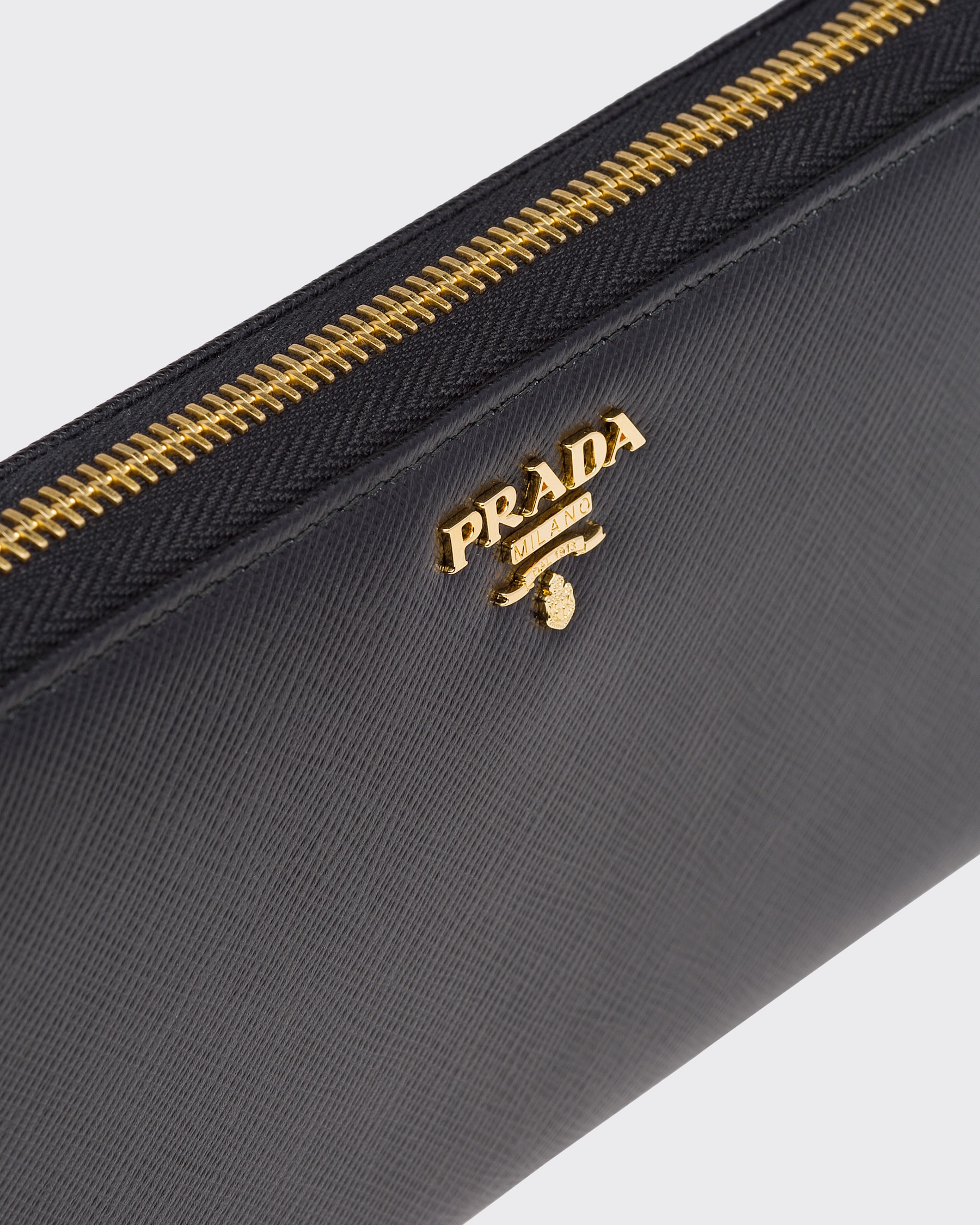 Black Large Saffiano Leather Wallet | PRADA