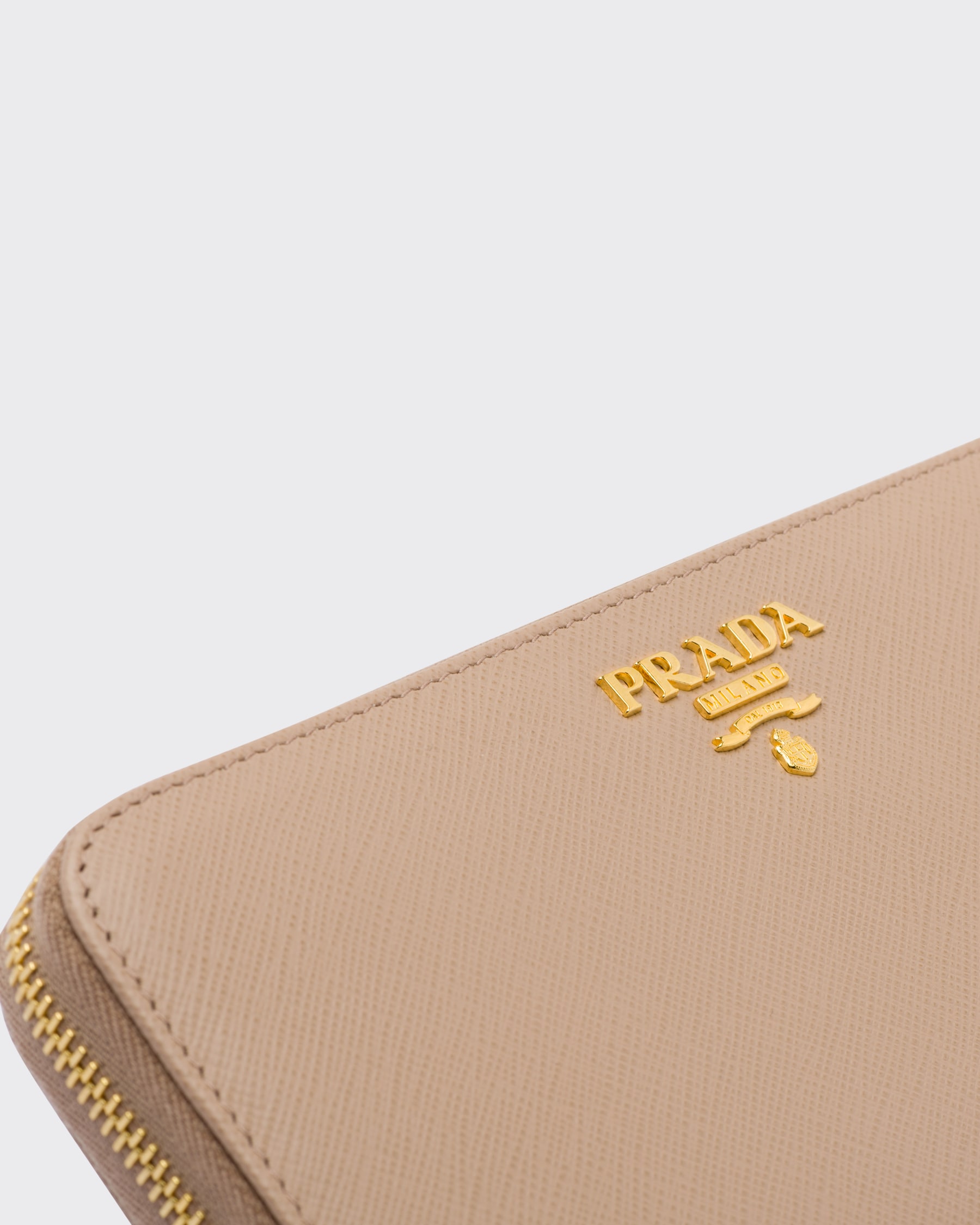 Powder Pink Large Saffiano Leather Wallet | PRADA