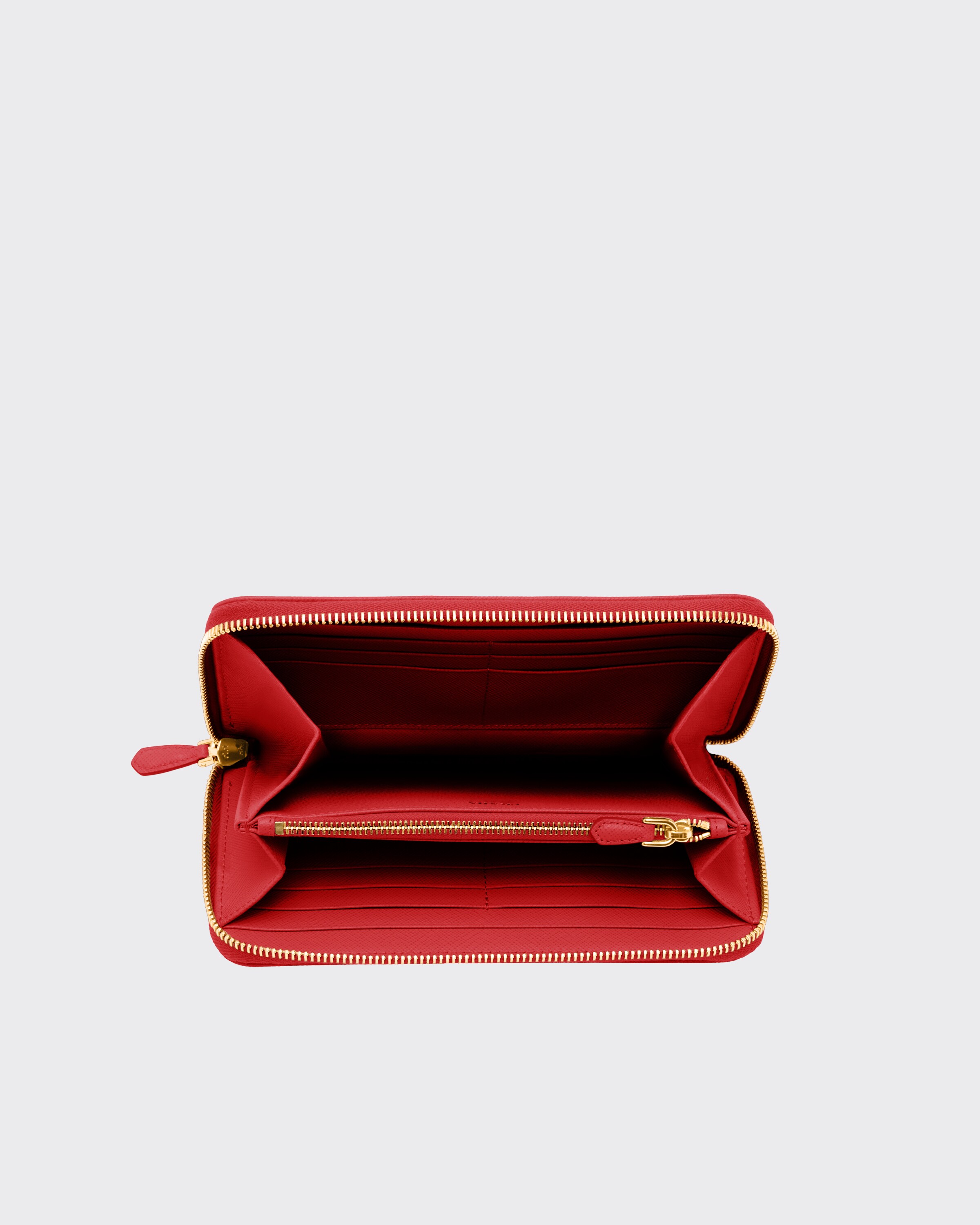 Fiery Red Large Saffiano Leather Wallet | PRADA