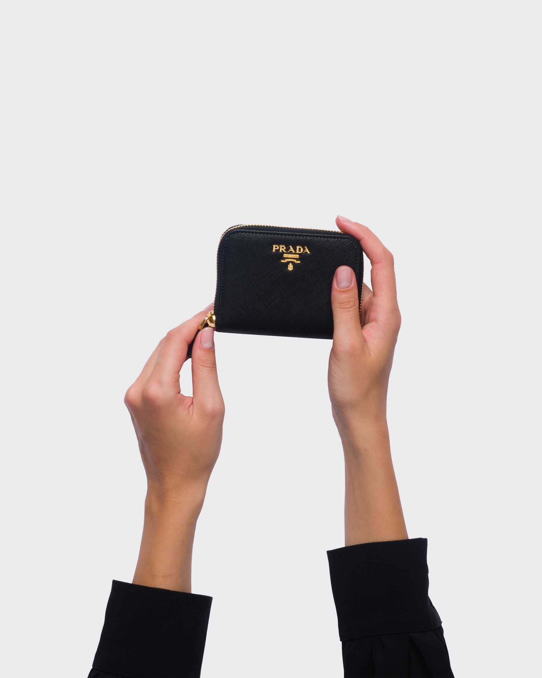 Black Saffiano Leather Coin Purse | PRADA