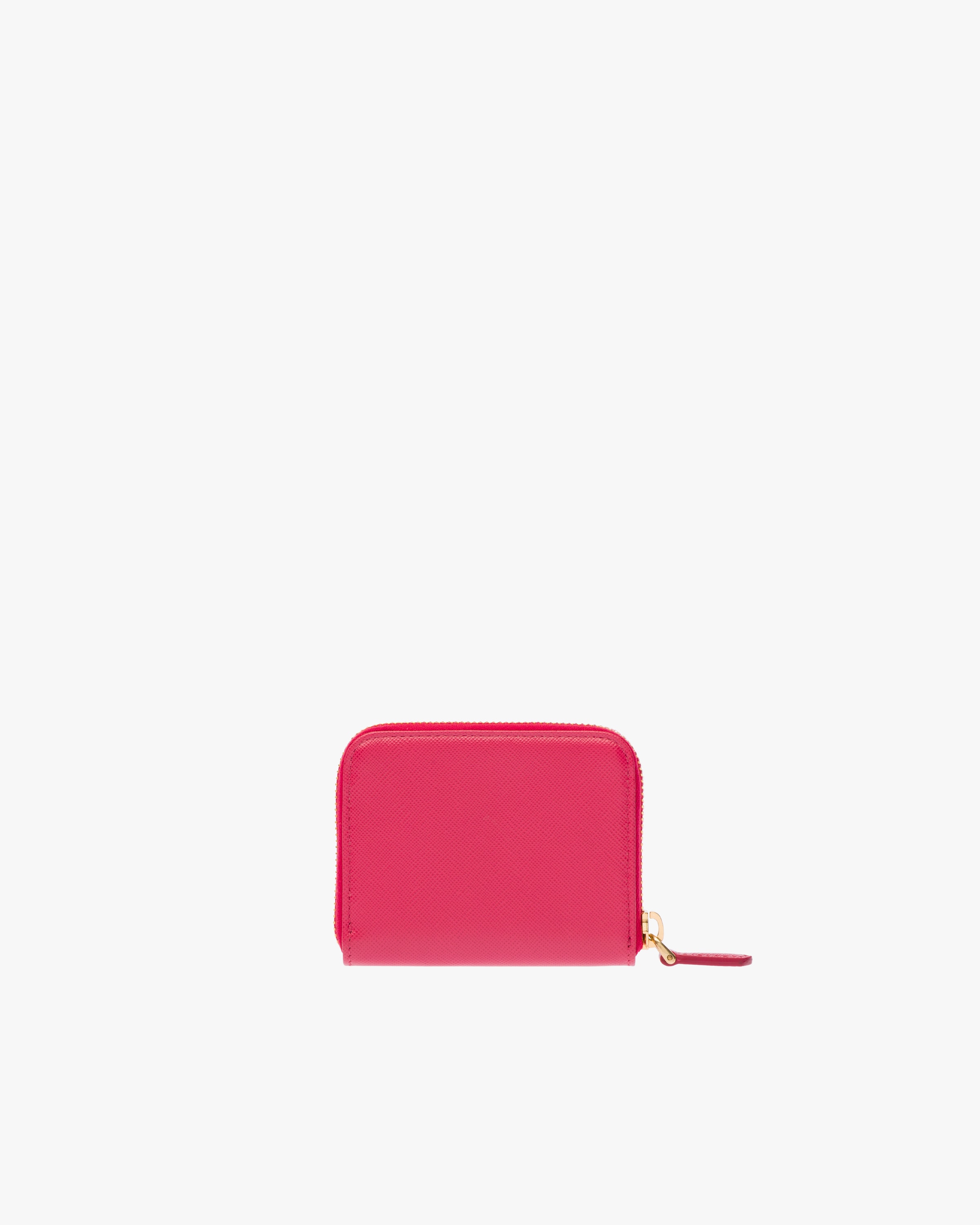 Peony Pink Saffiano Leather Coin Purse | Prada