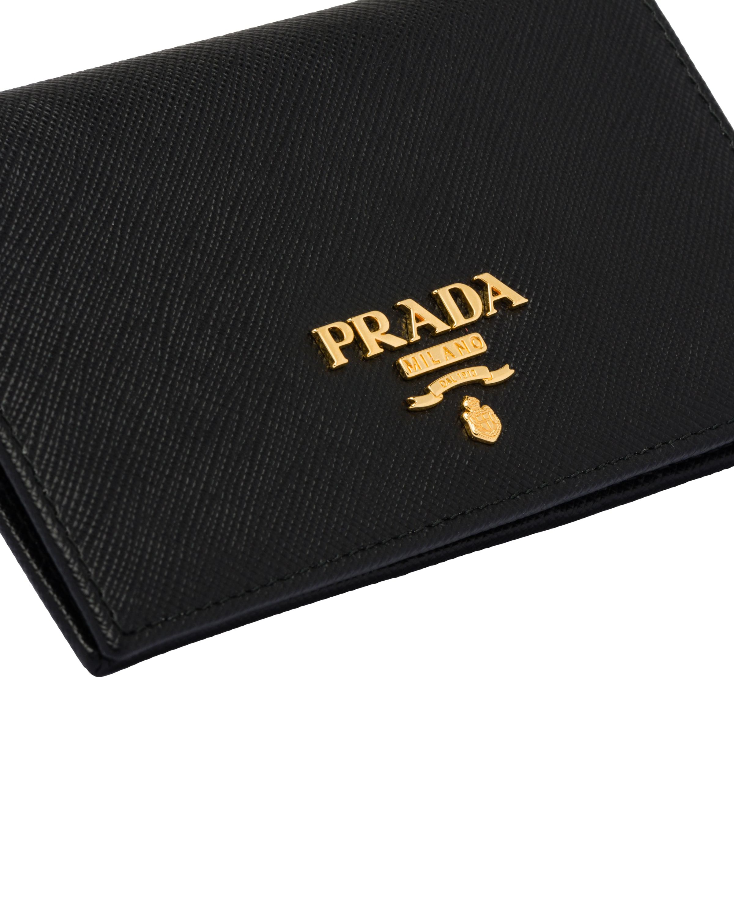 Black Small Saffiano Leather Wallet | Prada