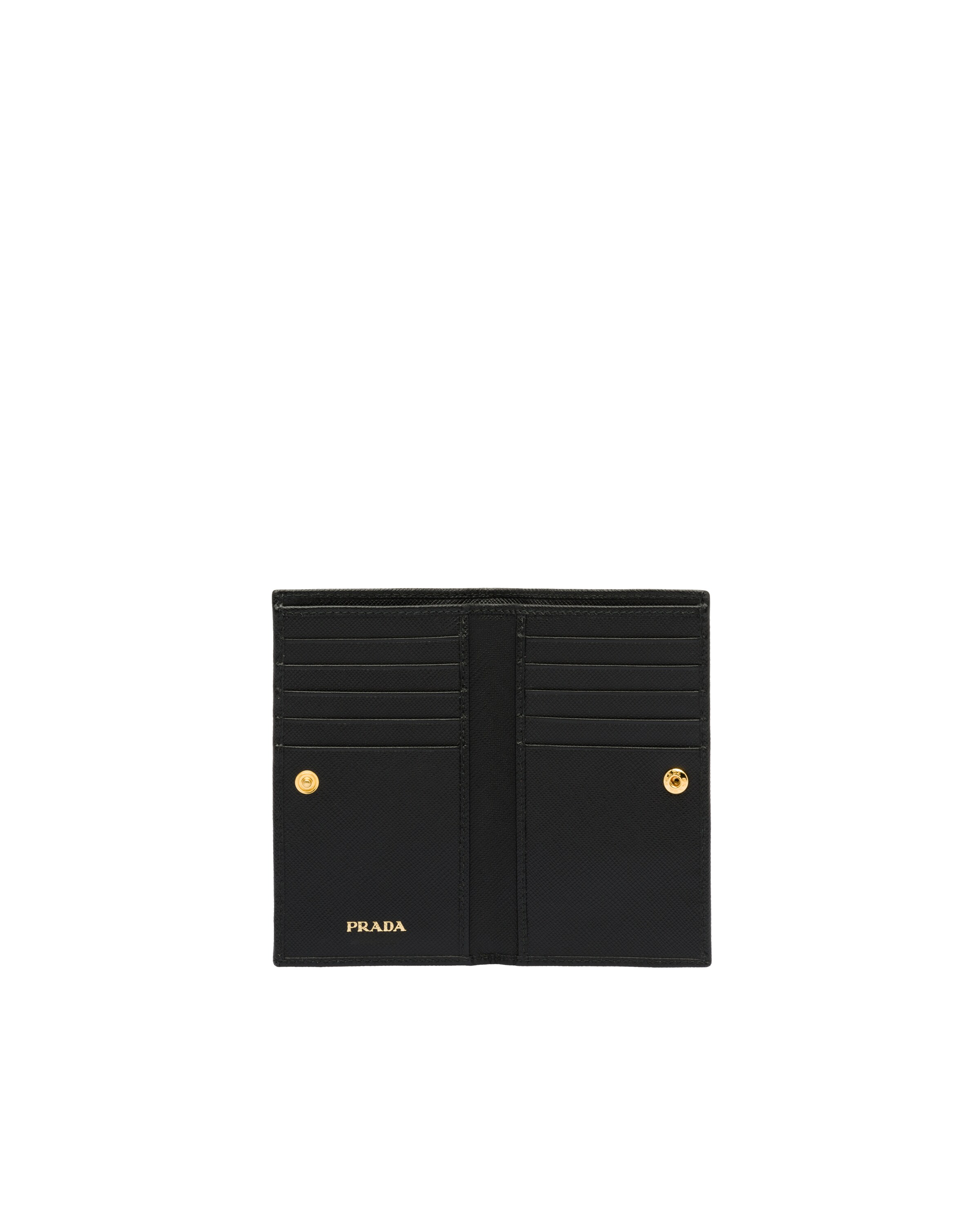 Black Small Saffiano Leather Wallet | Prada