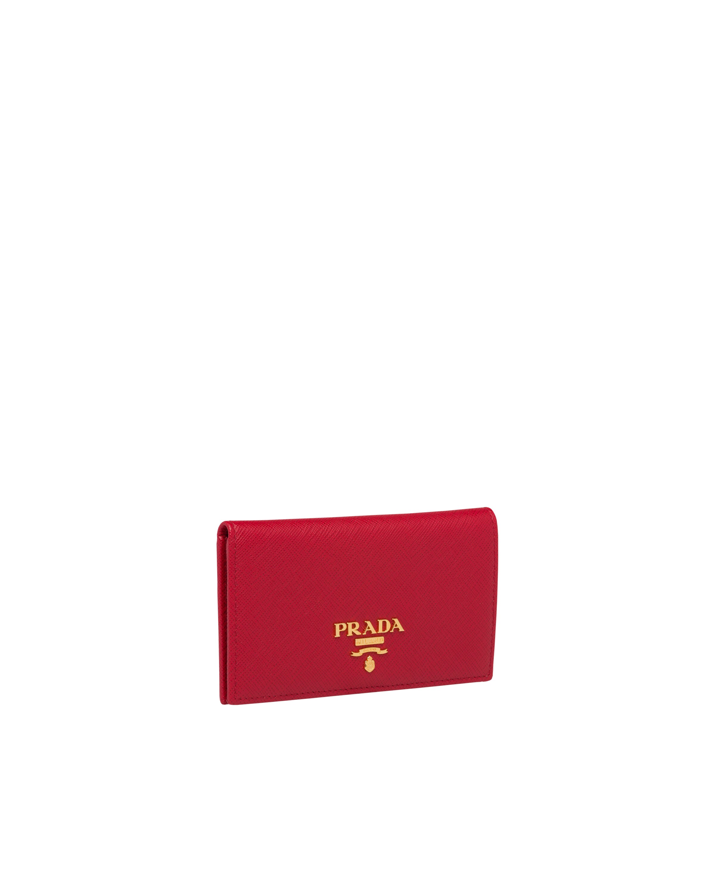 Fiery Red Small Saffiano Leather Wallet | Prada