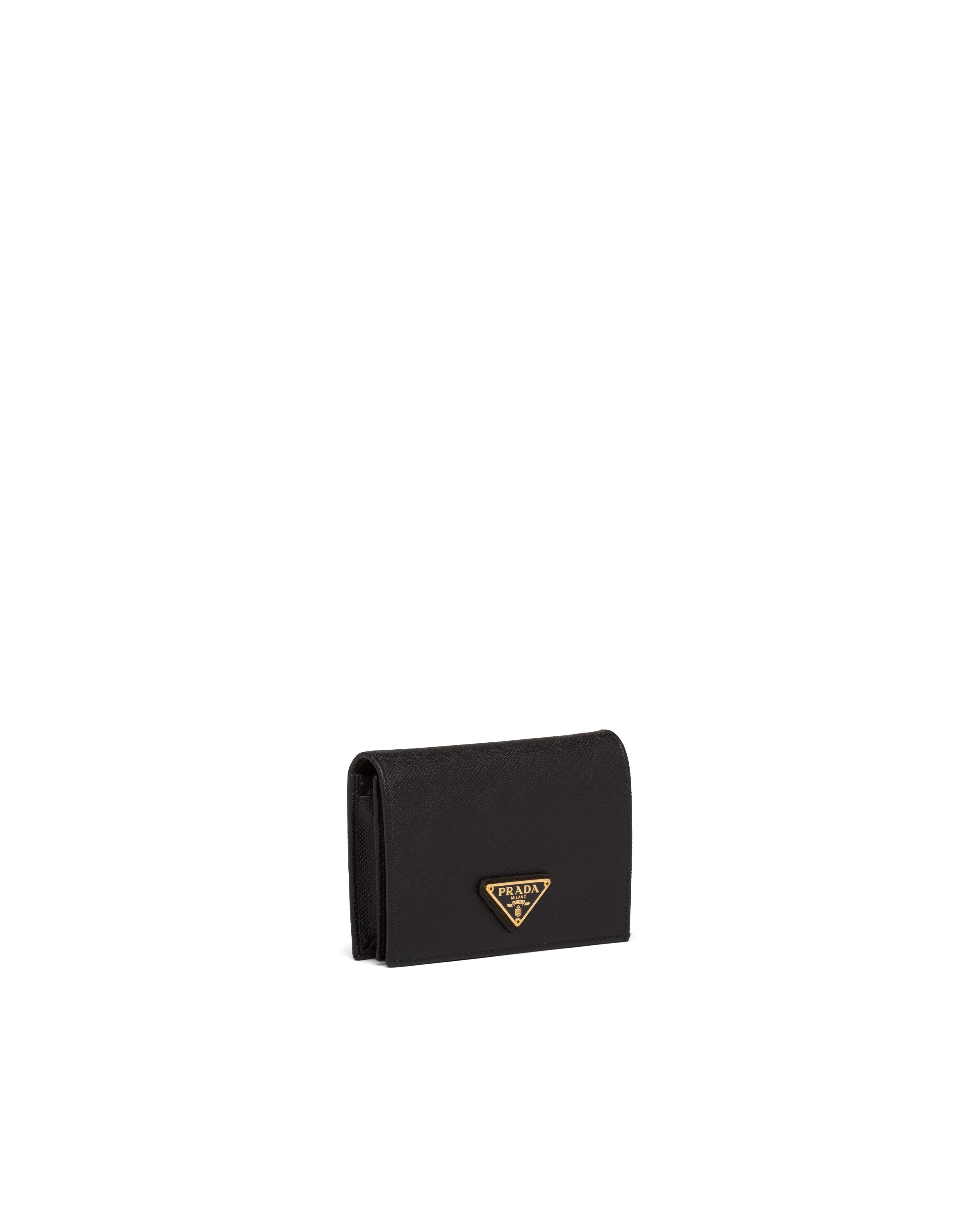 Black Small Saffiano Leather Wallet | Prada
