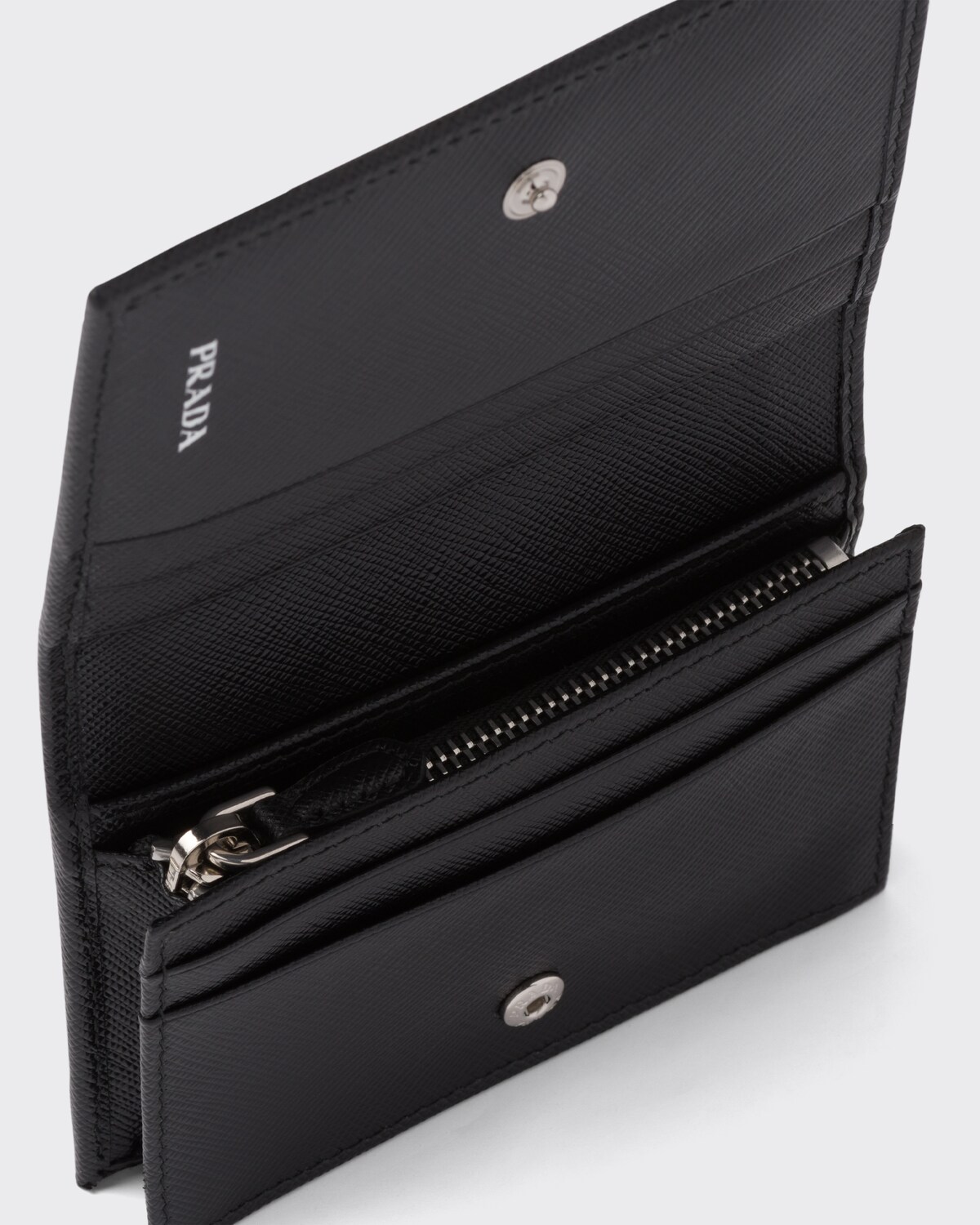 Black Small Saffiano Leather Wallet | PRADA