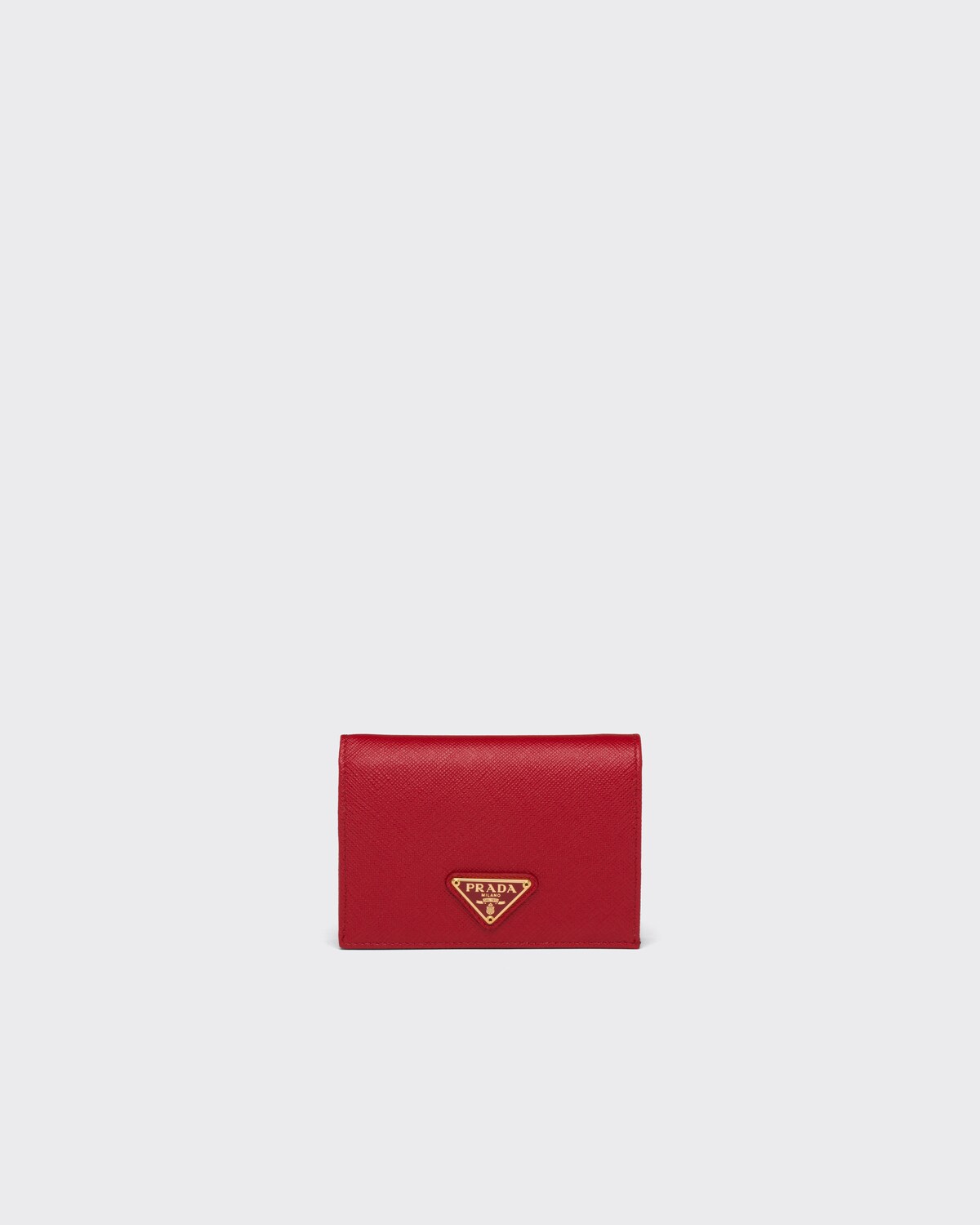 Fiery Red Small Saffiano Leather Wallet | PRADA