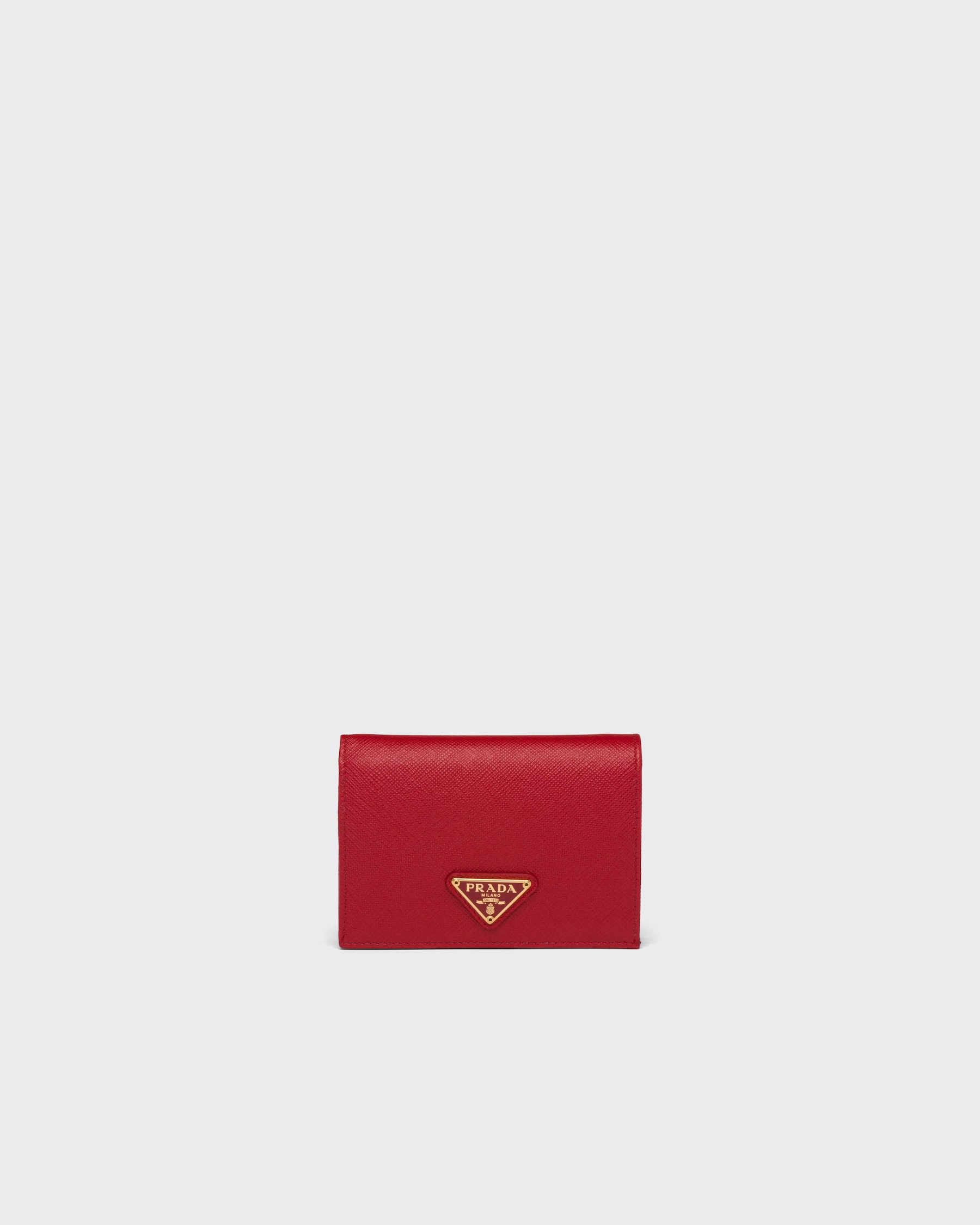 Fiery Red Small Saffiano Leather Wallet | PRADA