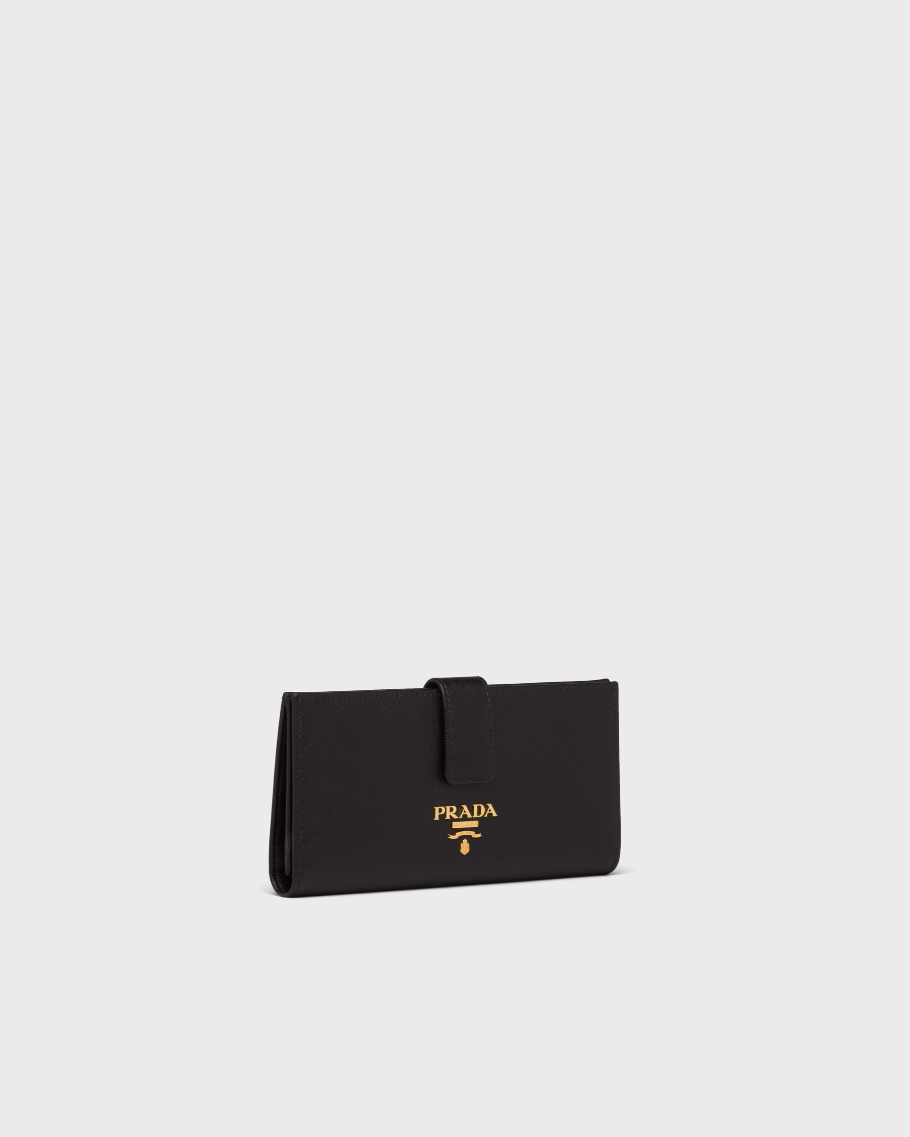 Black Large Saffiano Leather Wallet | PRADA