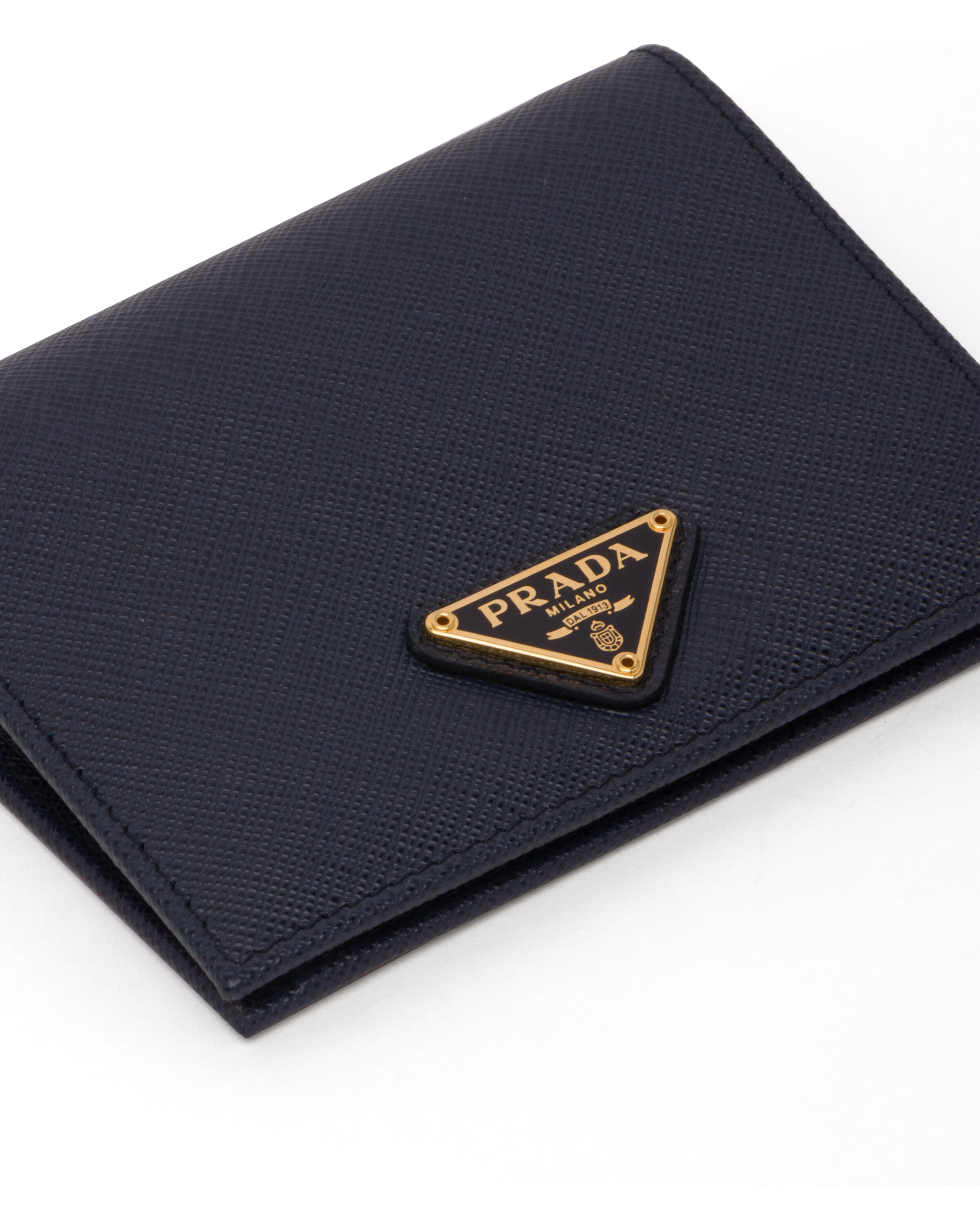 Baltic Blue Small Saffiano Leather Wallet | Prada