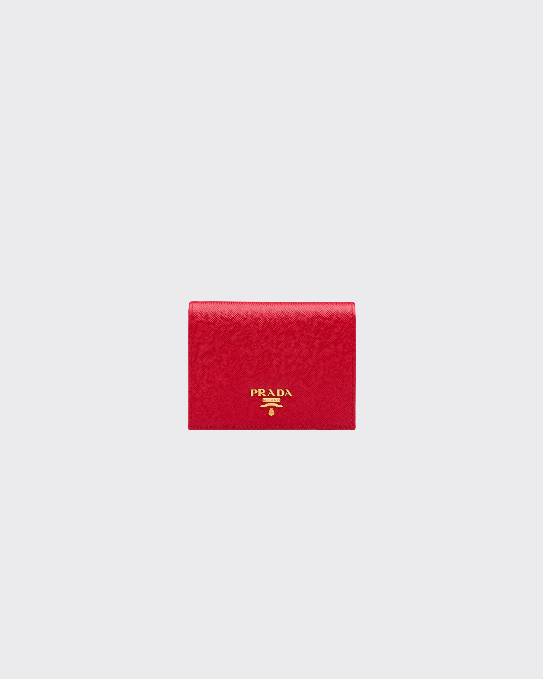 Fiery Red Small Saffiano Leather Wallet | PRADA