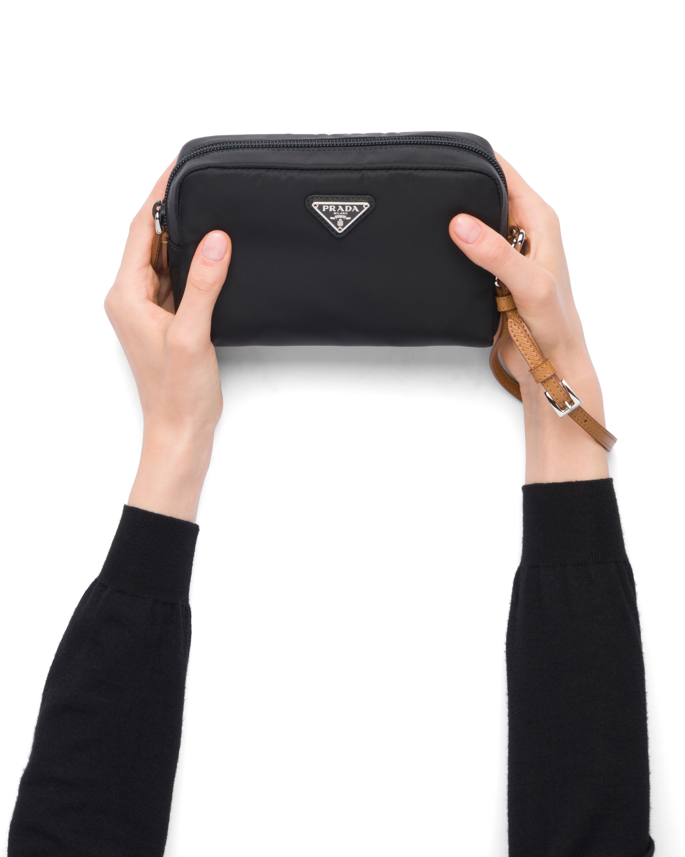 Black/caramel Nylon Pouch | Prada