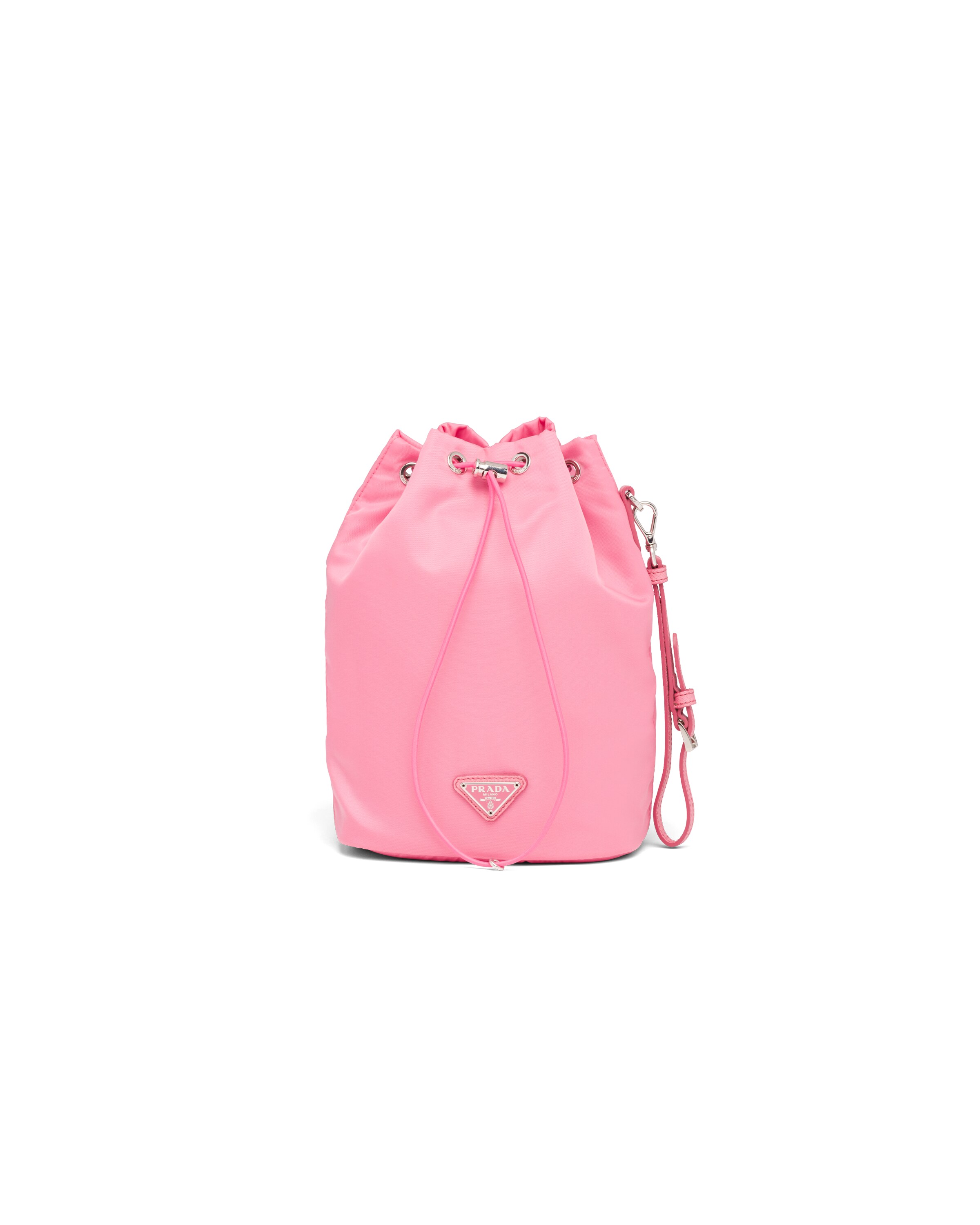 Begonia Pink Nylon Pouch Prada