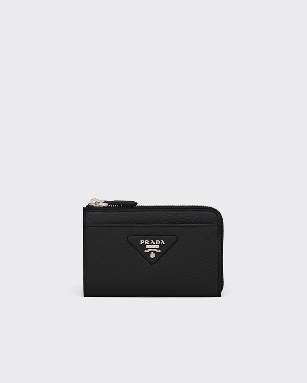 Black Leather Key Case | PRADA