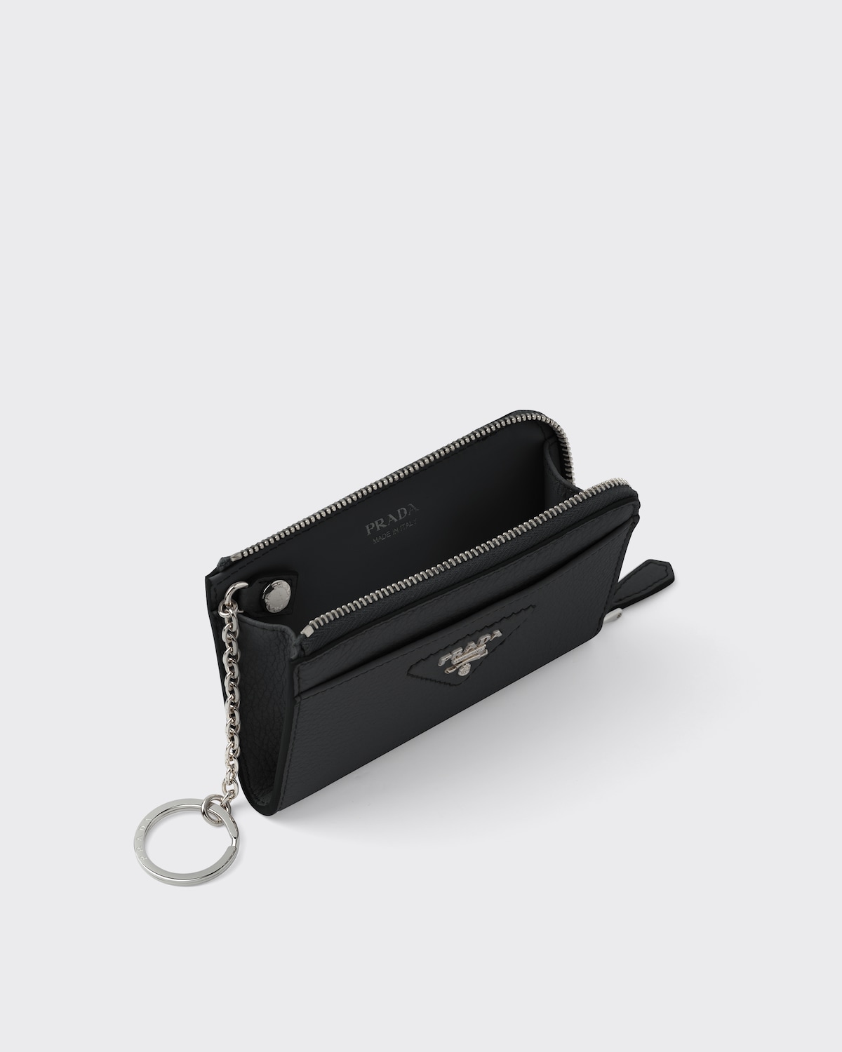 Black Leather Key Case | PRADA