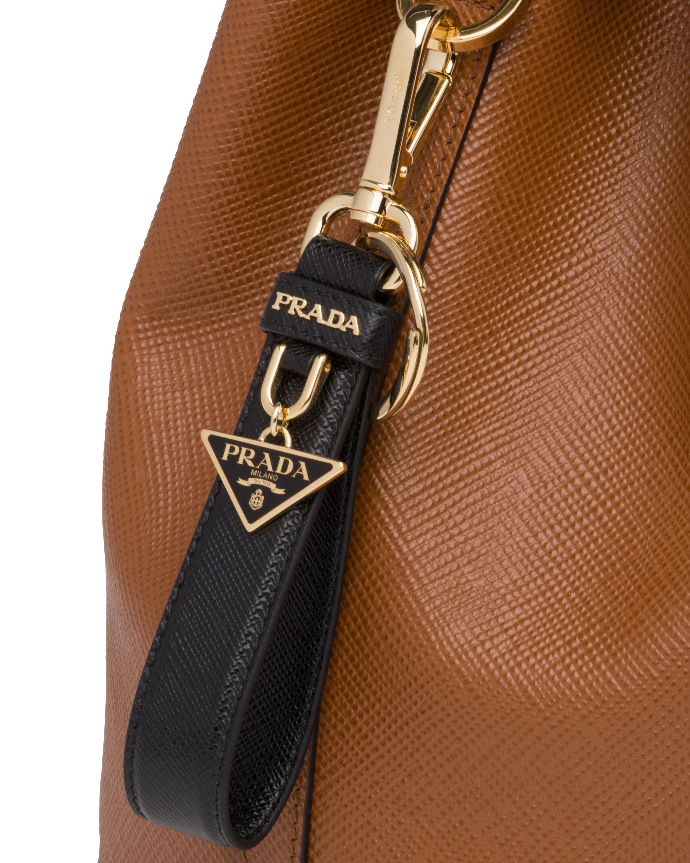 Saffiano leather keychain | Prada
