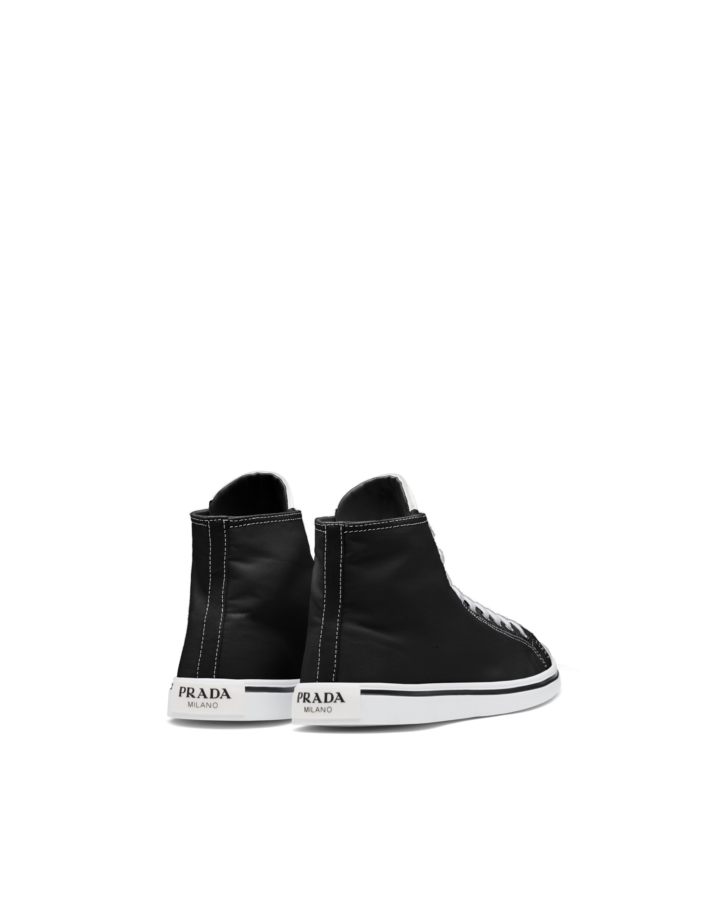 Schwarz Prada Synthesis High-Top-Sneaker | Prada