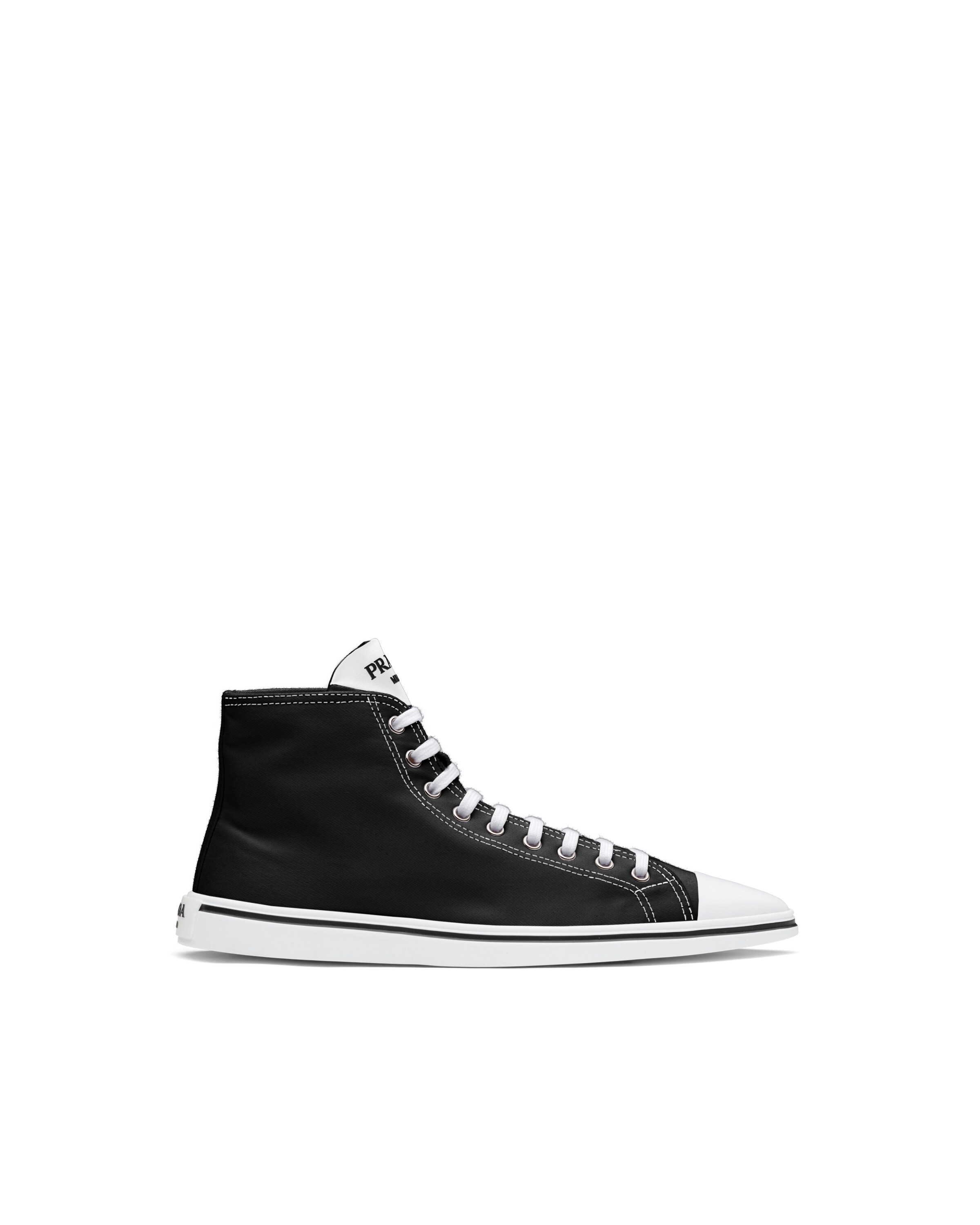 Schwarz Prada Synthesis High-Top-Sneaker | Prada