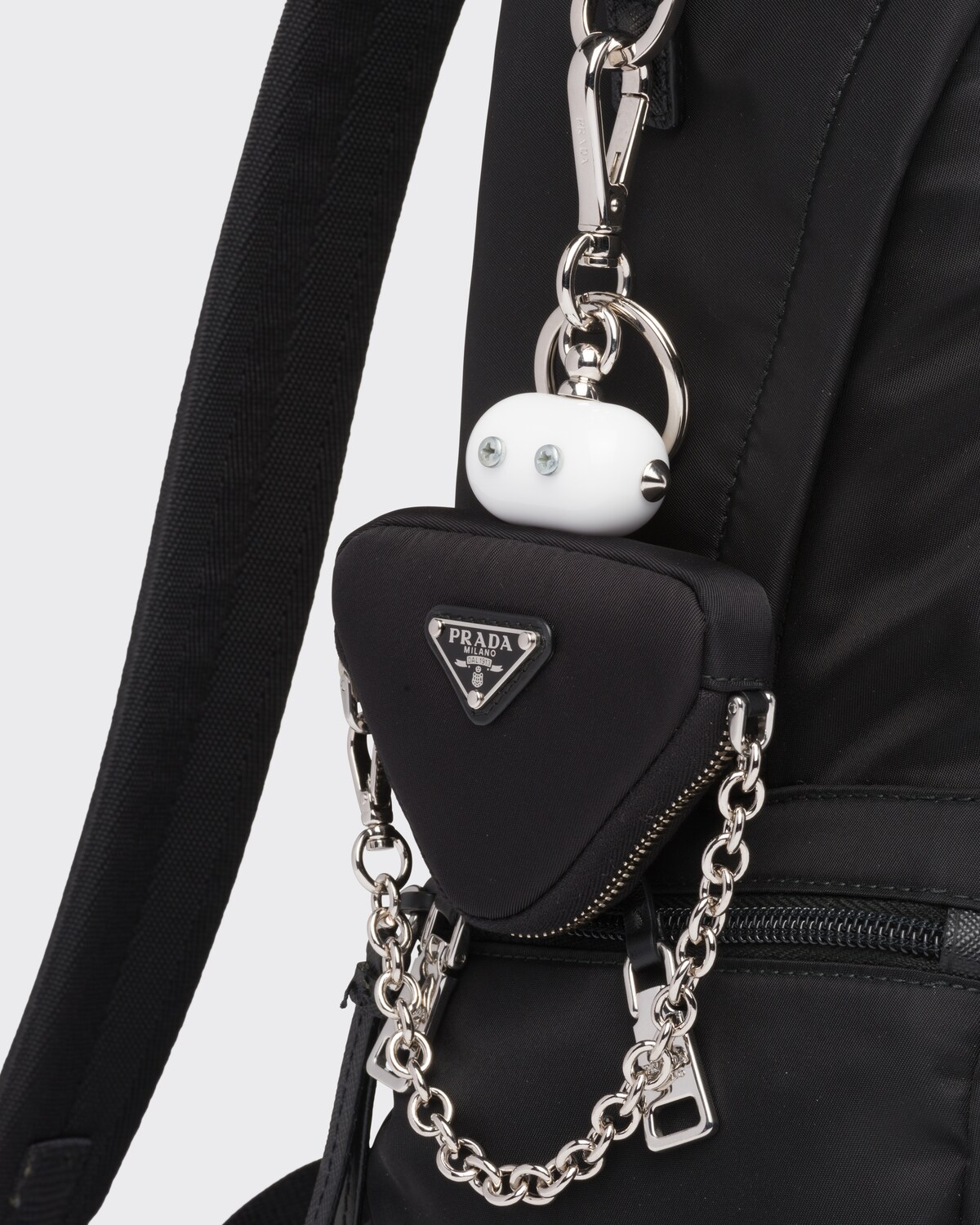 Black Nylon Robot Keychain Trick | PRADA
