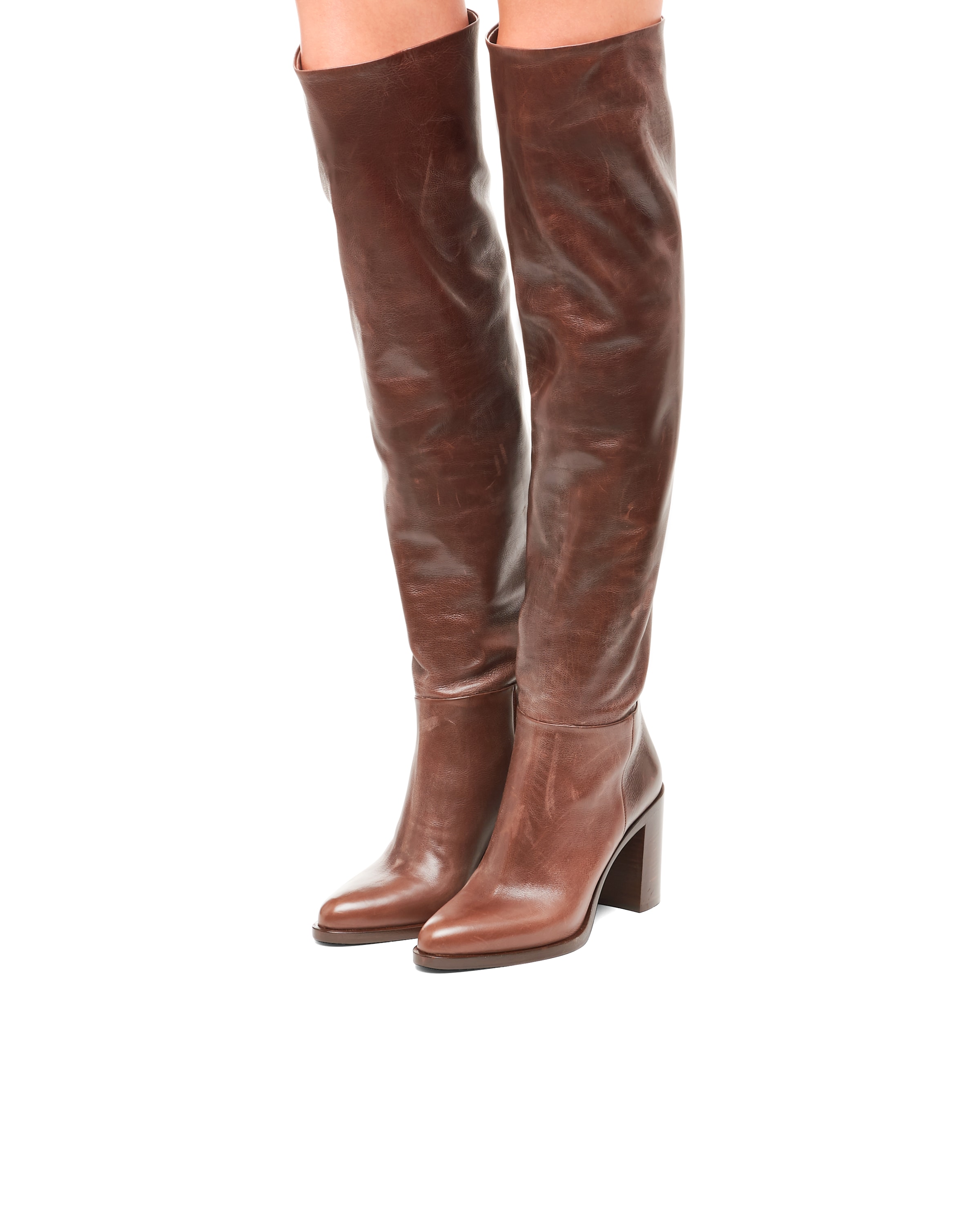Sienna Leather boots | Prada