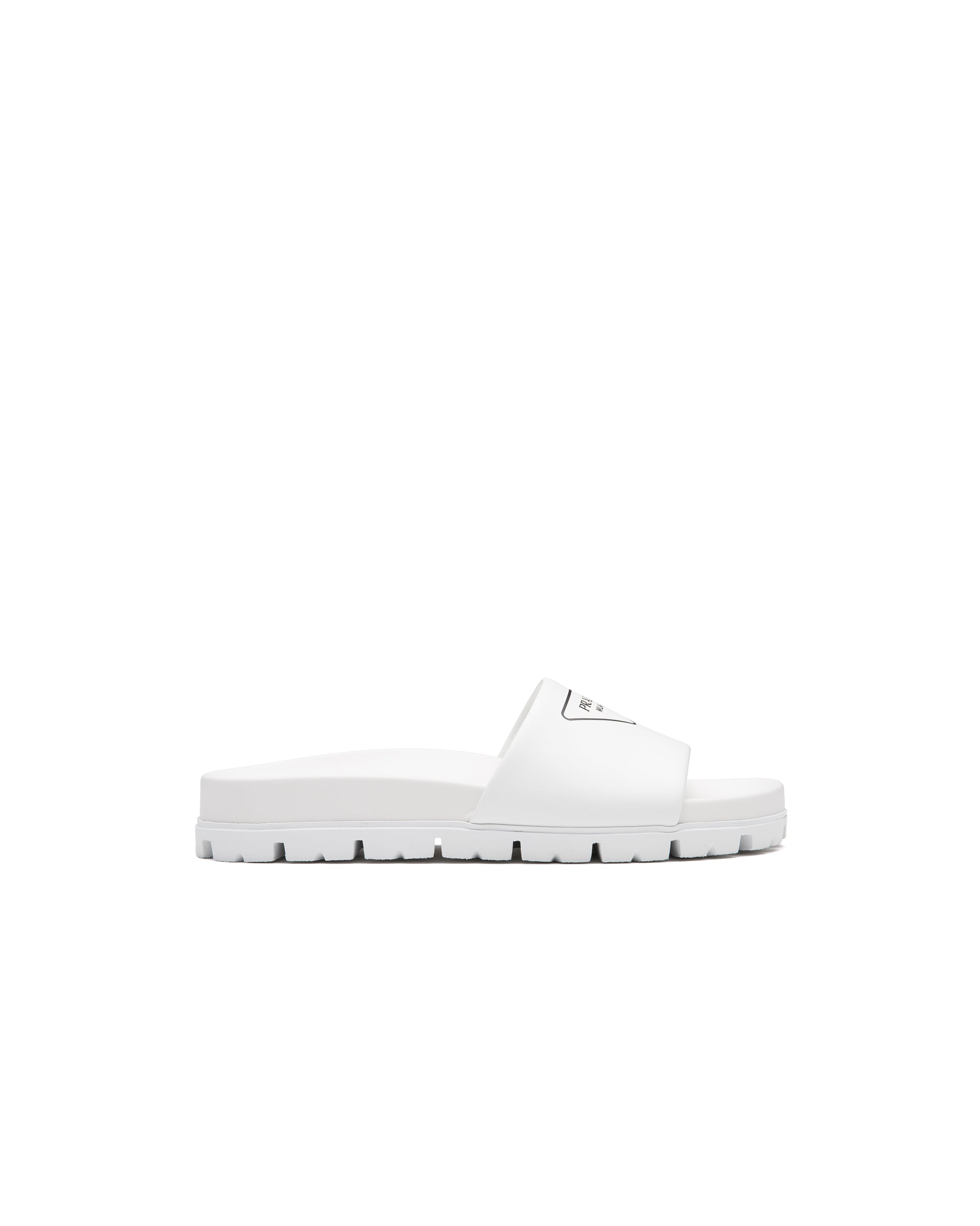 Chinelos em couro Branco | Prada