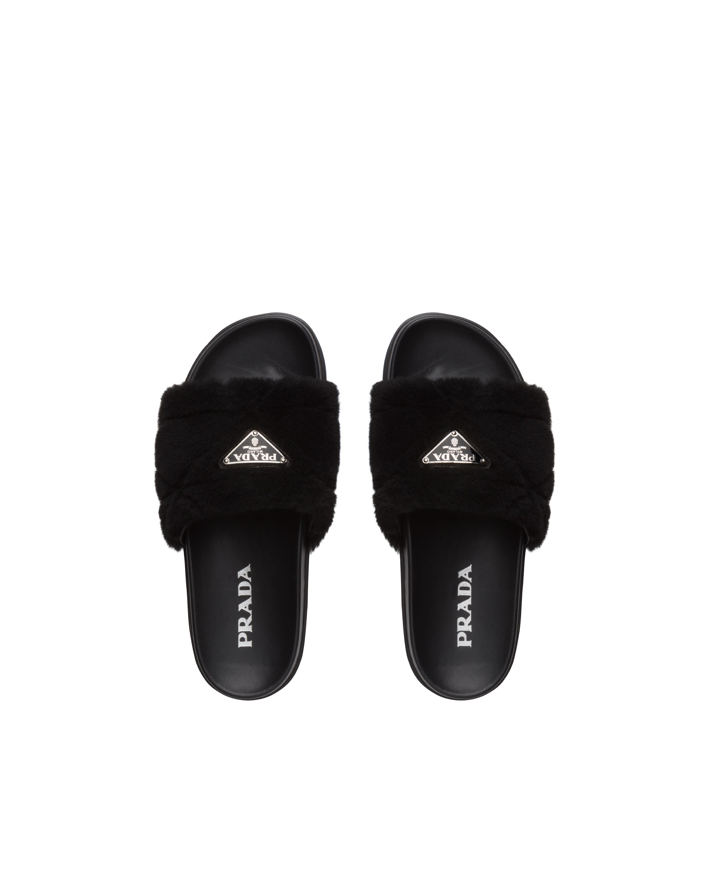 Shearling slides | Prada