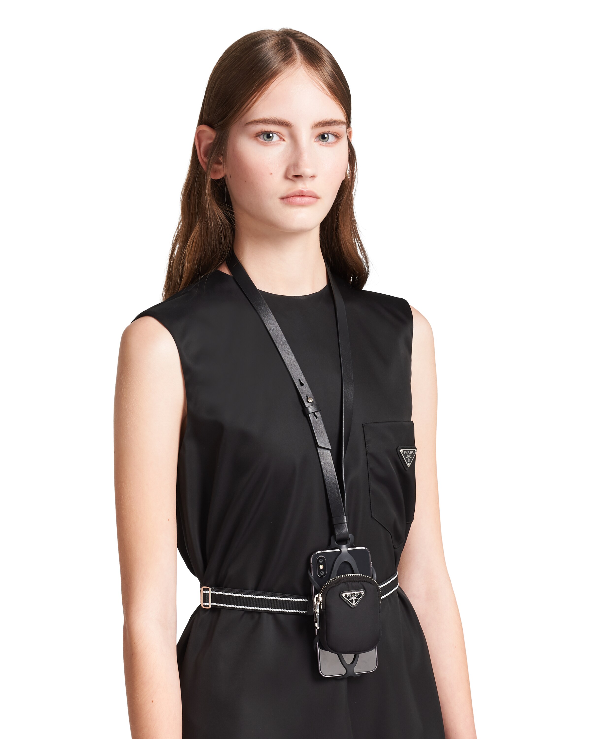 Black Prada Nylon Cargo smartphone case | Prada