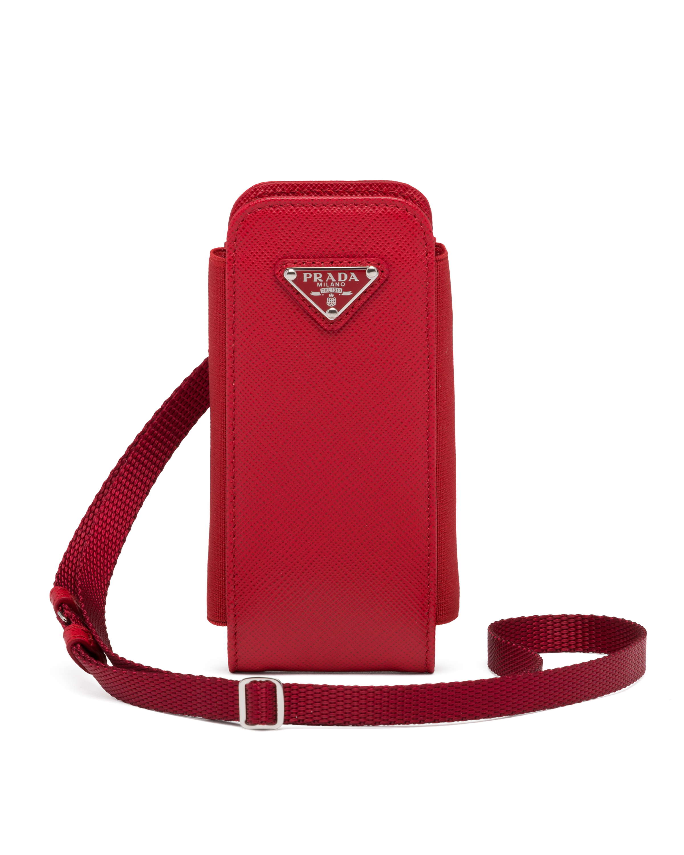 Fiery Red Saffiano Leather Smartphone Case | Prada