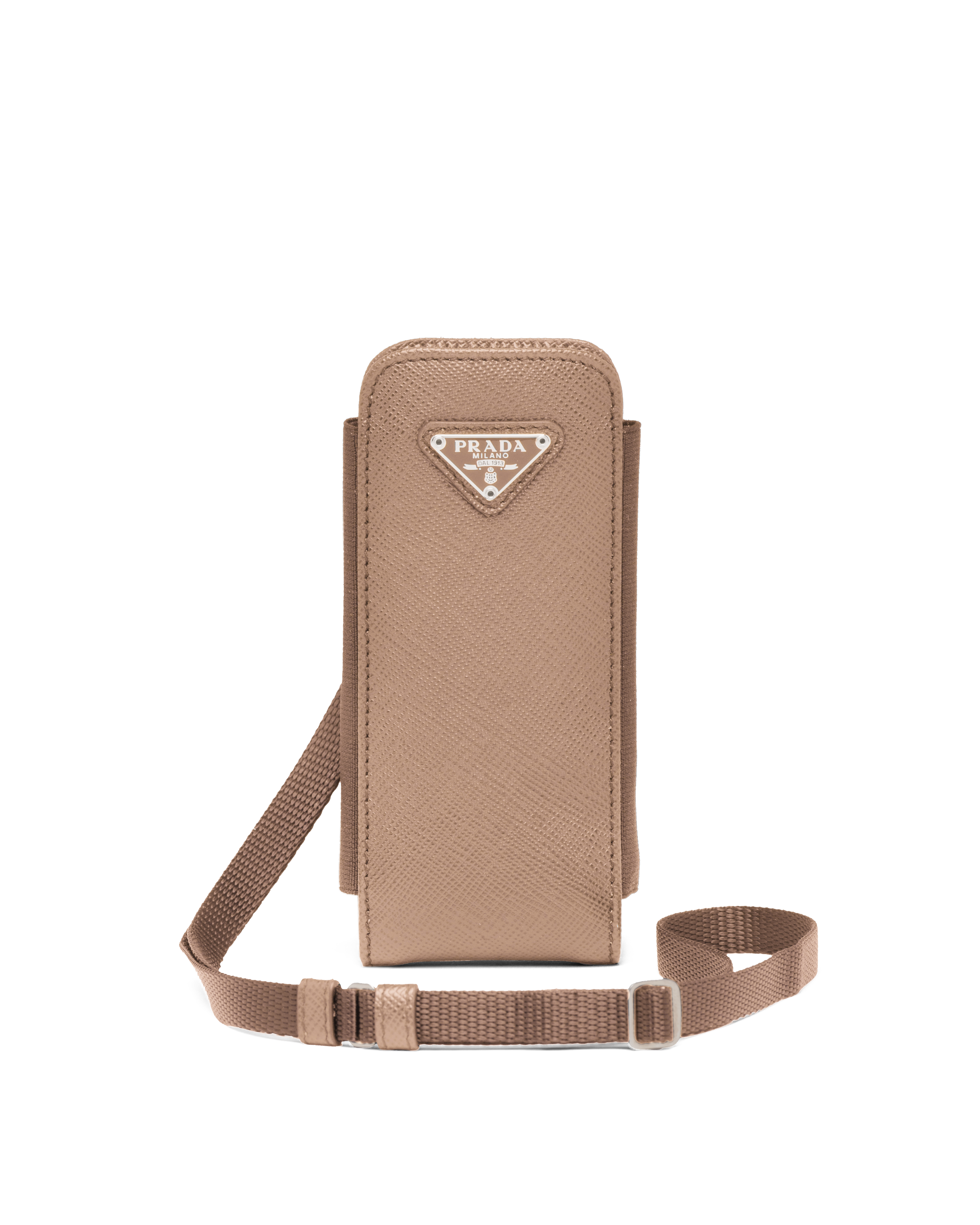 Cameo Beige Saffiano Leather Smartphone Case | Prada