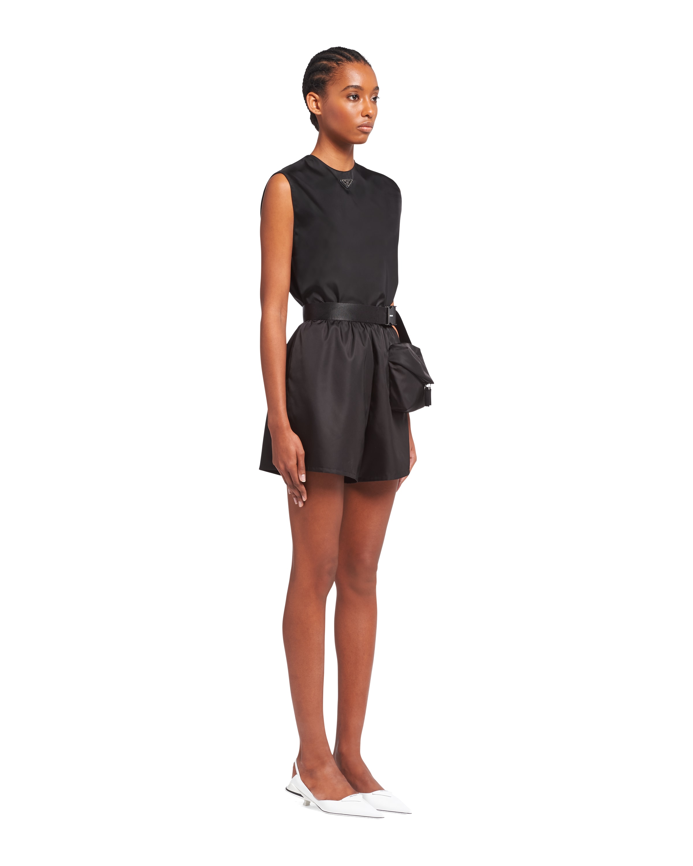Black Re-Nylon Gabardine shorts | Prada