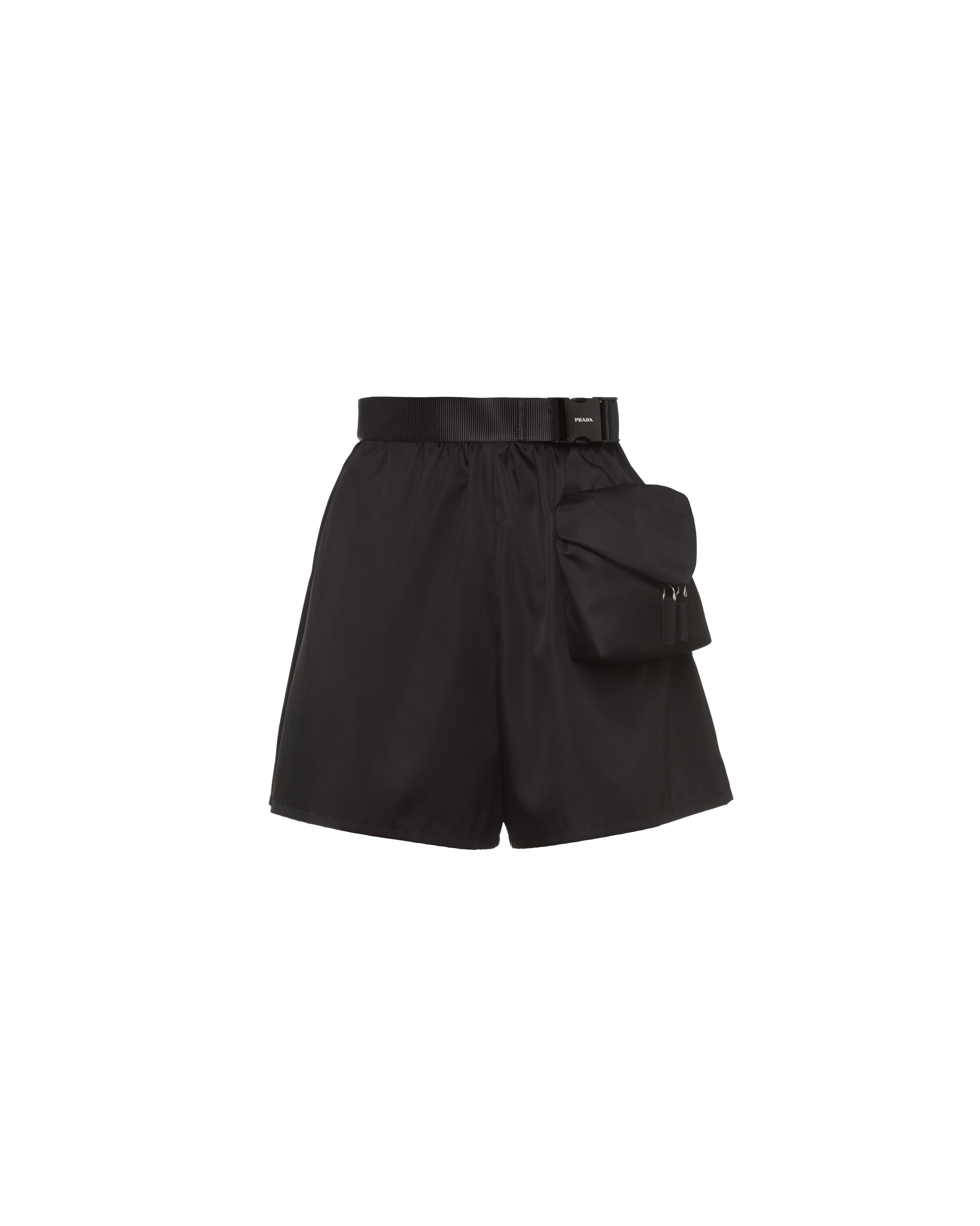 Black Re-Nylon Gabardine shorts | Prada