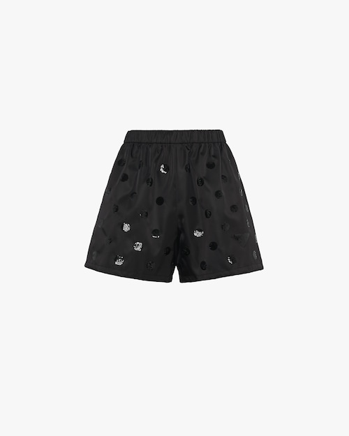 Black Re-Nylon sequin shorts | Prada