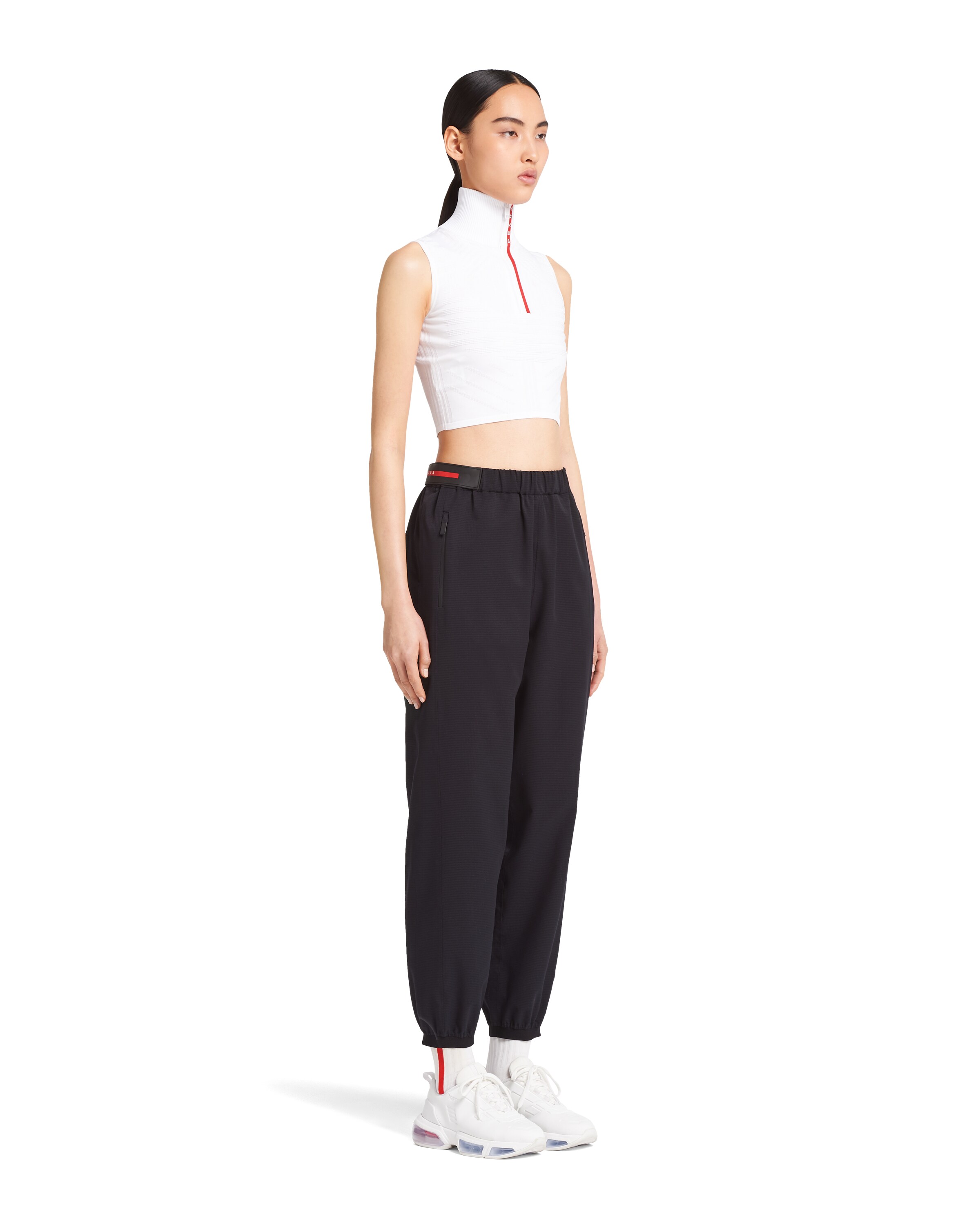 Black Light Bi-Stretch wide-leg pants | Prada