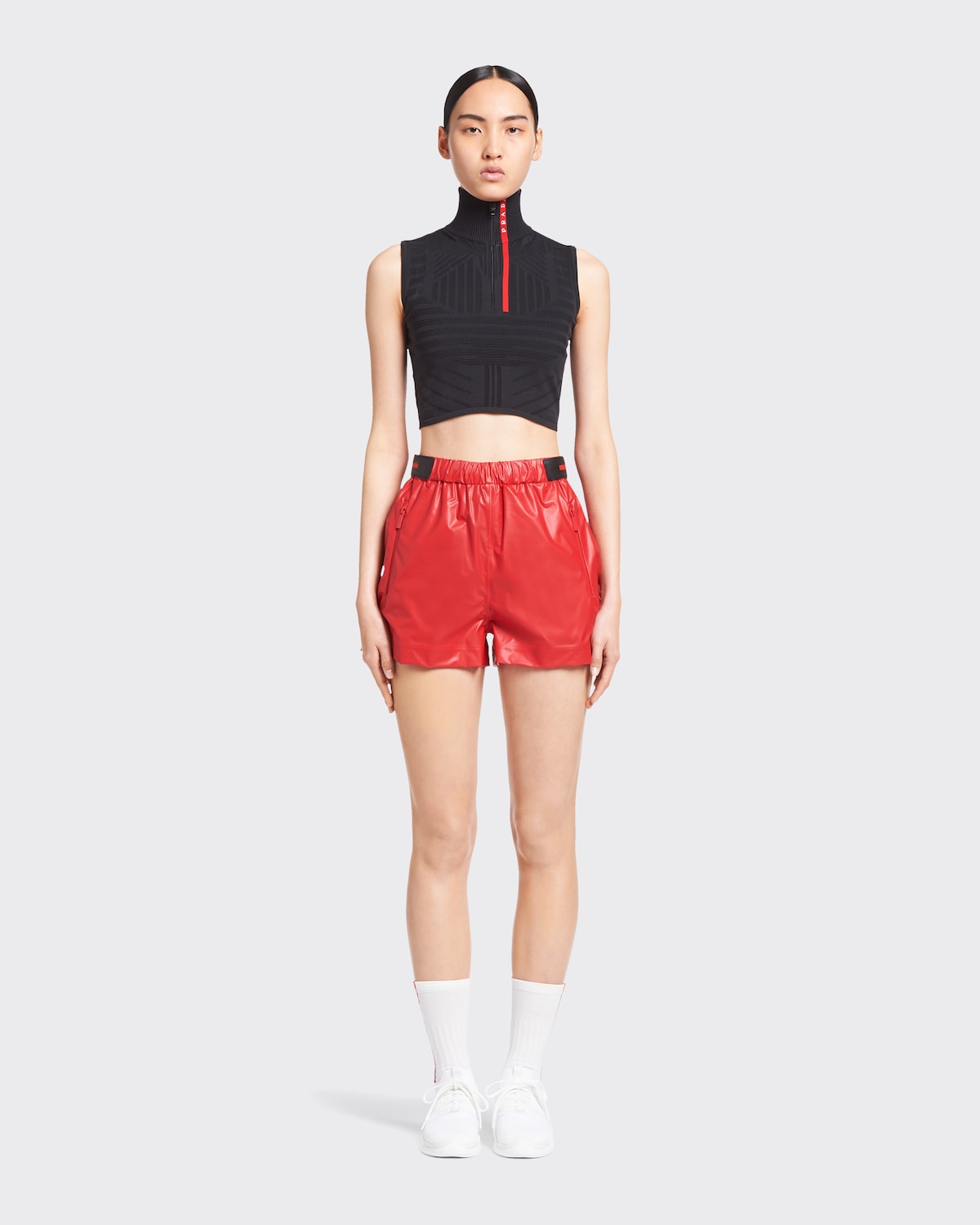 Lacquer Red Light Re-nylon Shorts | PRADA