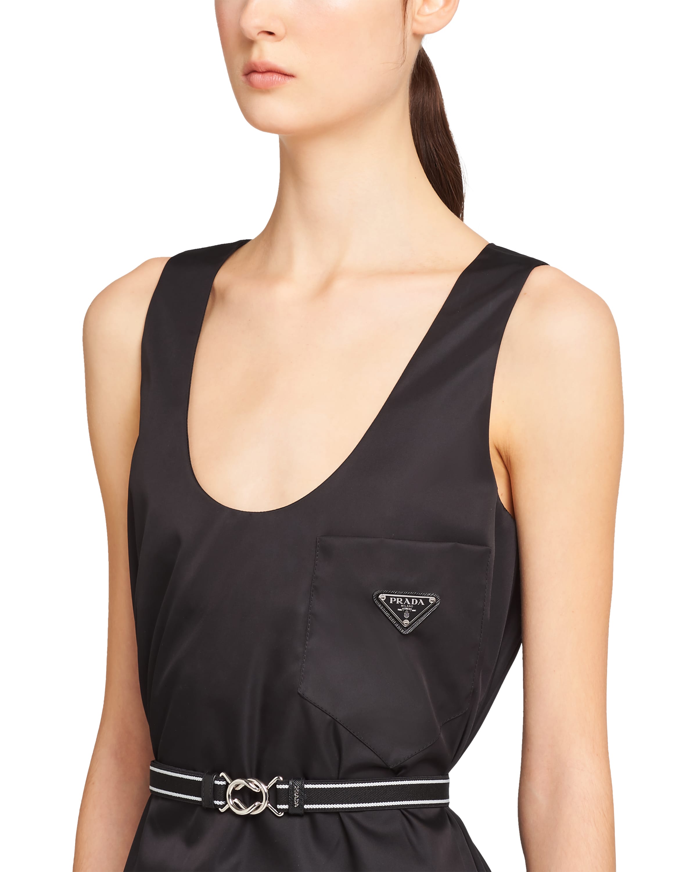 Black Nylon gabardine dress | Prada
