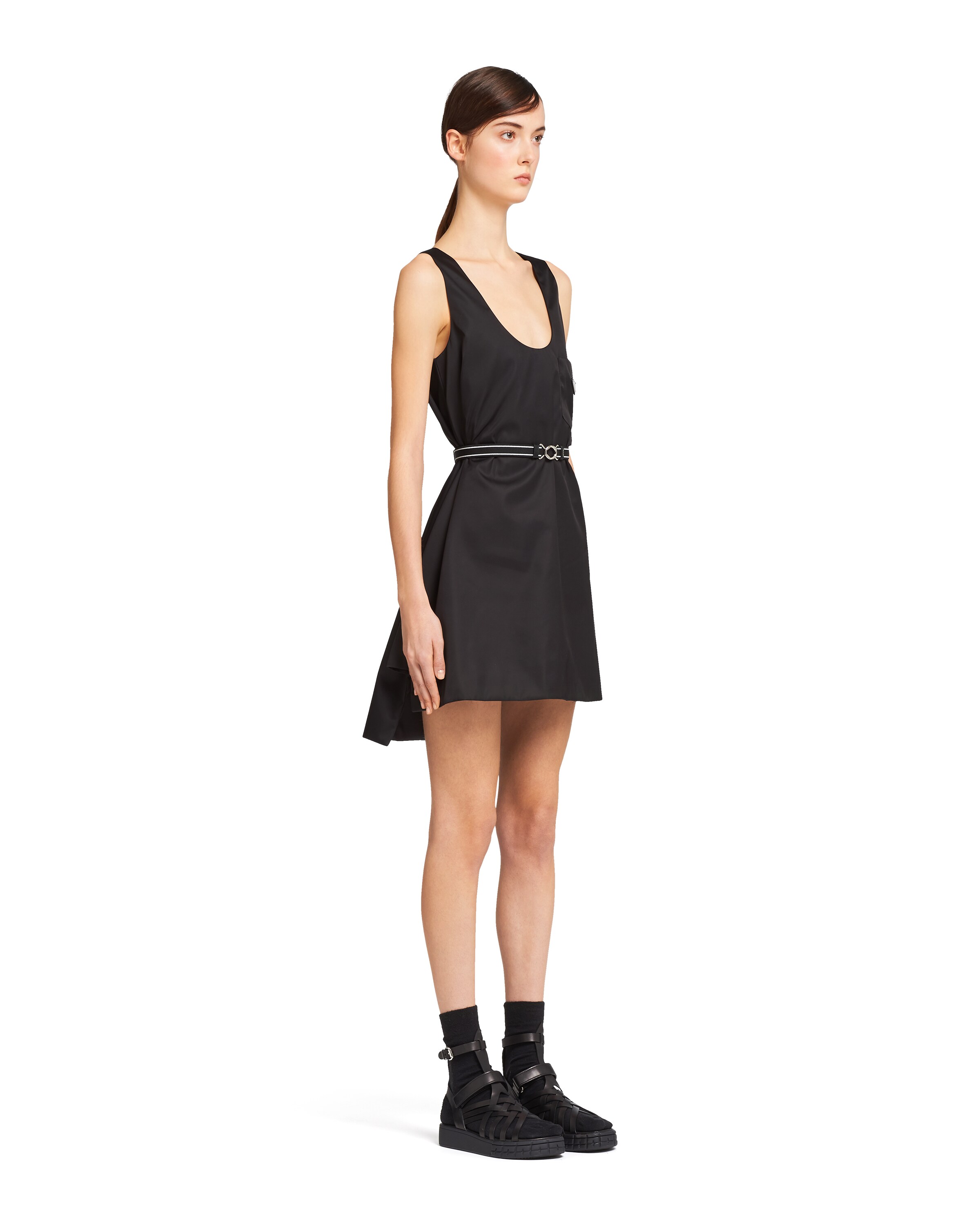 Black Nylon gabardine dress | Prada