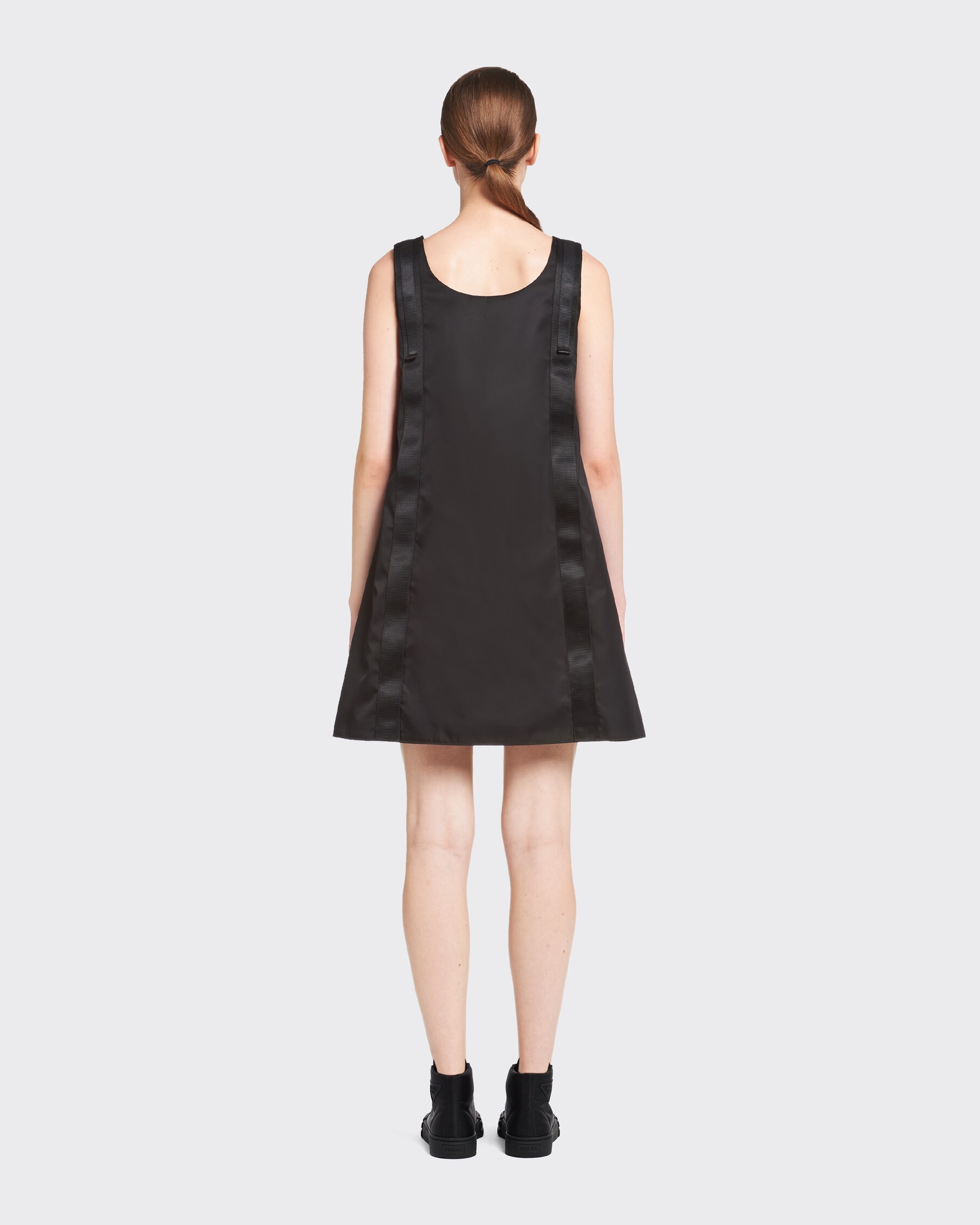 Robe Sans Manches En Gabardine Re-nylon Noir | PRADA