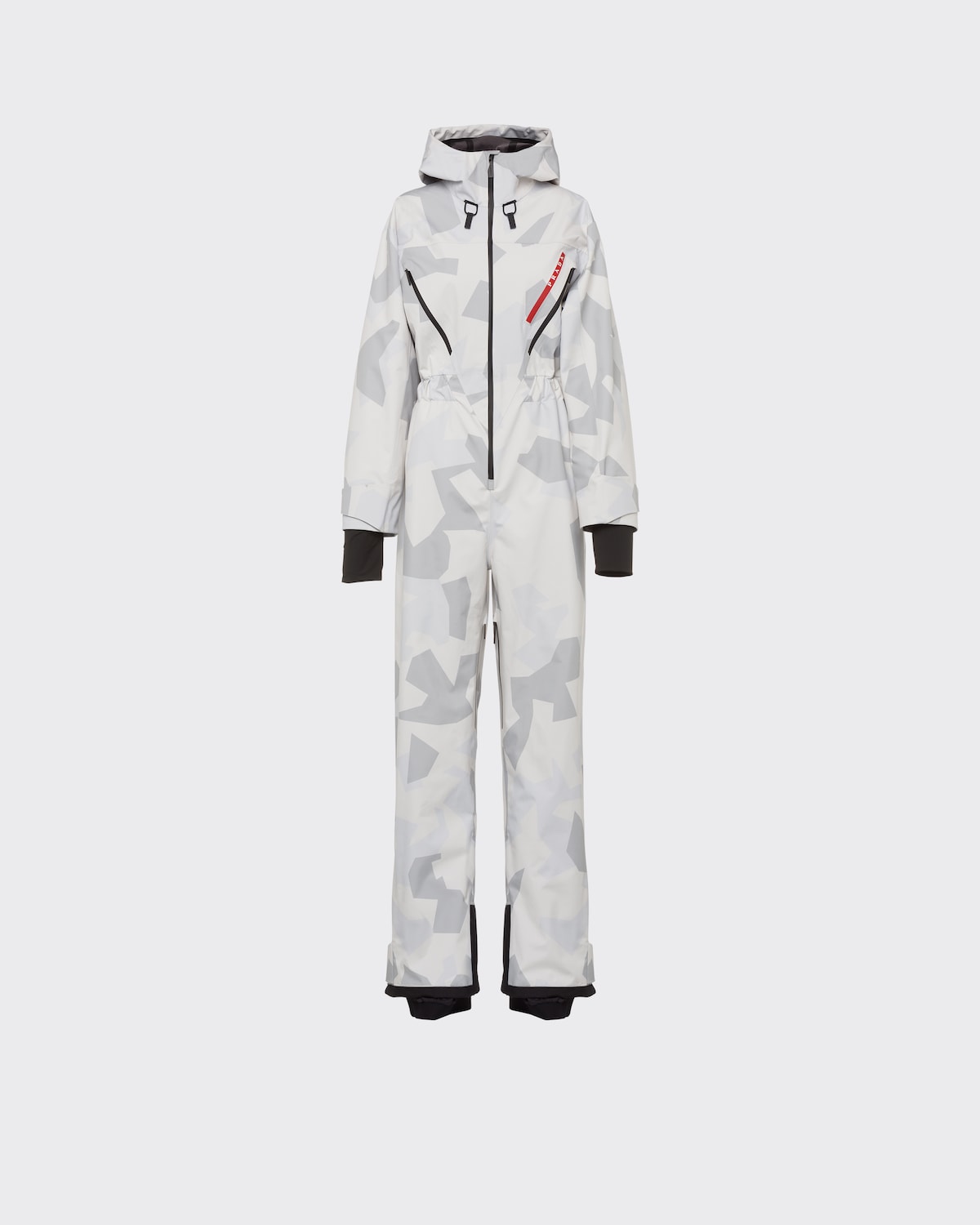 Marble Gray Camouflage Print Technical Fabric Ski Suit | PRADA