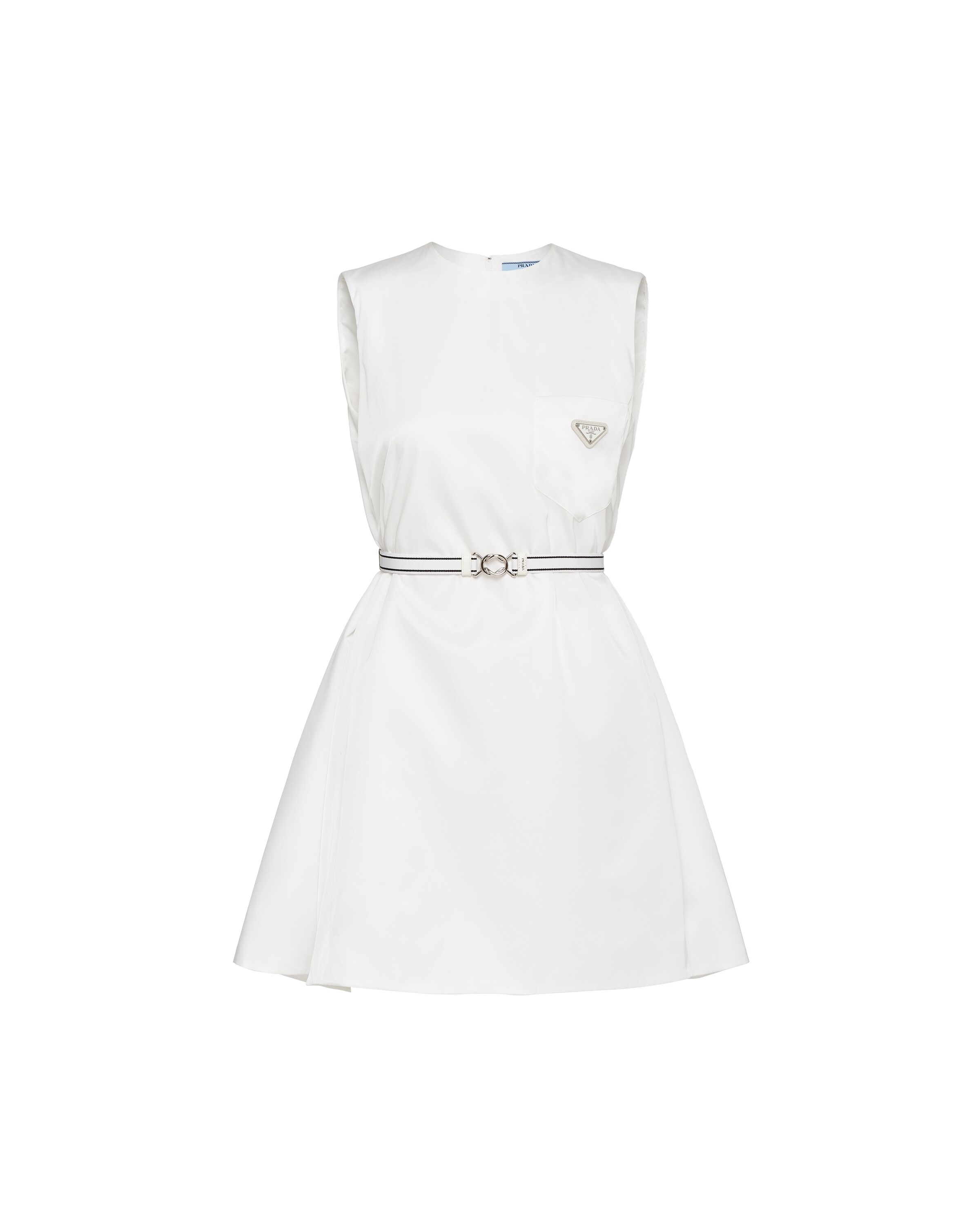 White Nylon gabardine dress | Prada