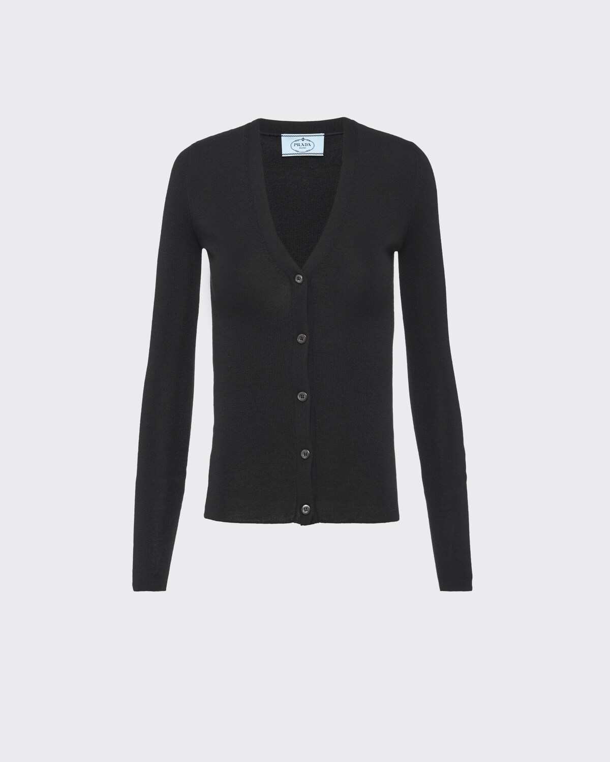 Black Cashmere And Silk Cardigan | PRADA