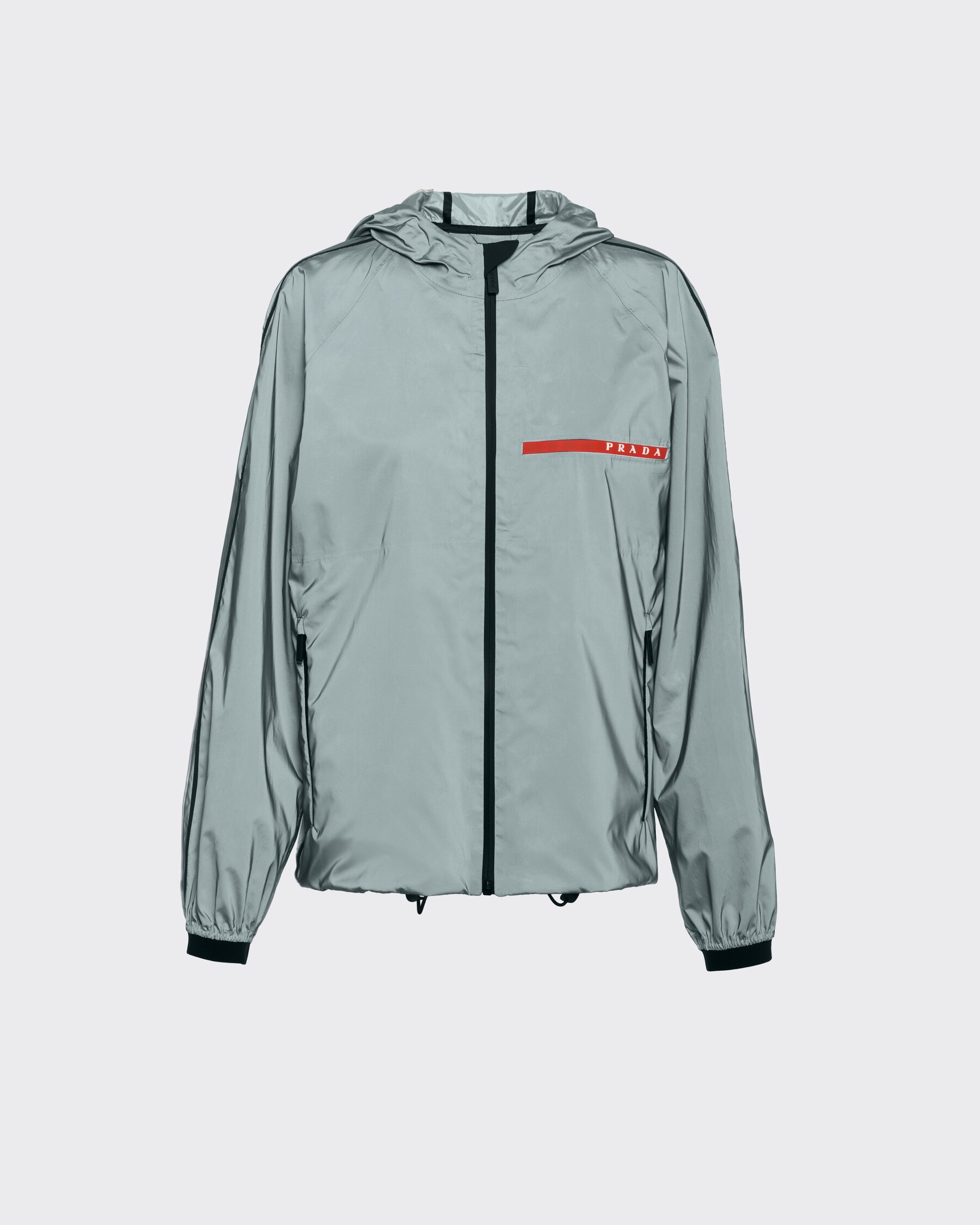 Silber Jacke Aus Reflektierendem Material | PRADA