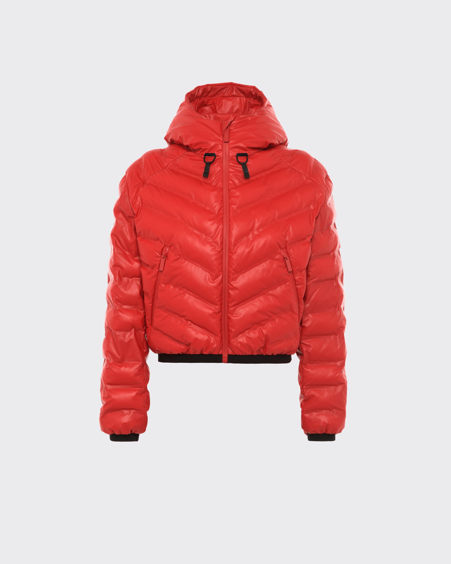 Lacquer Red Light Re-nylon Hooded Puffer Jacket | PRADA