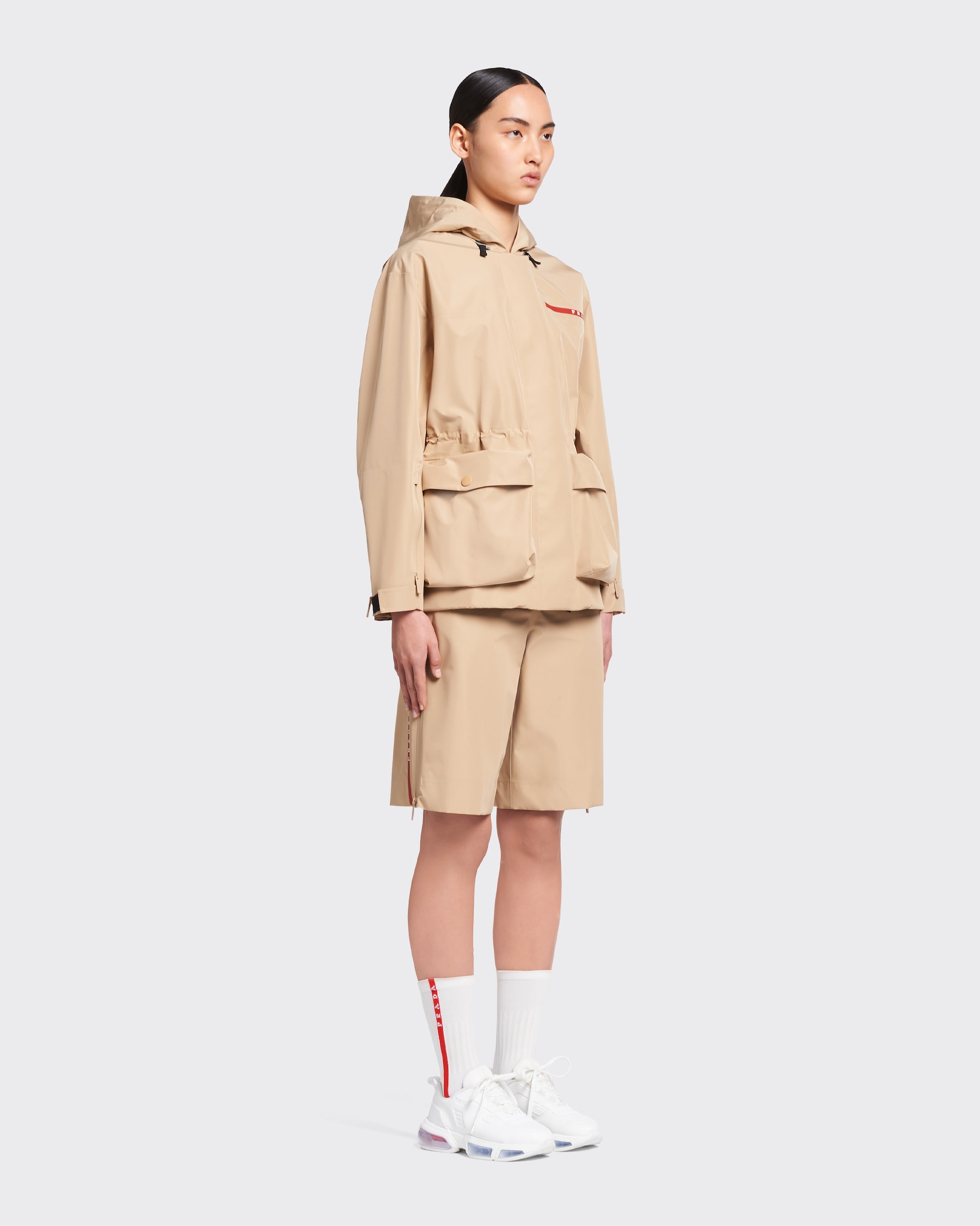 Cord Technical Fabric Rain Jacket | PRADA