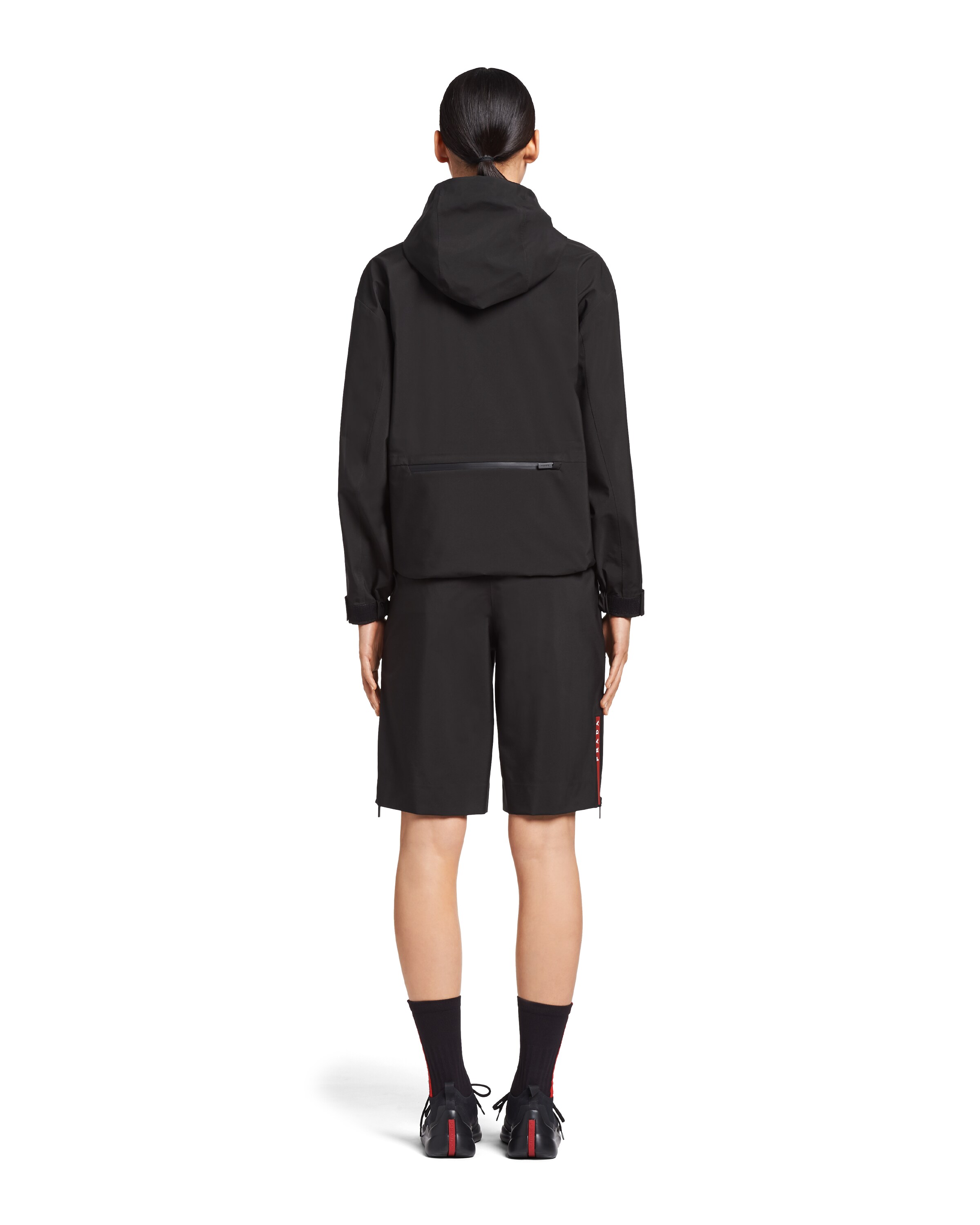 Black Technical fabric cargo jacket | Prada