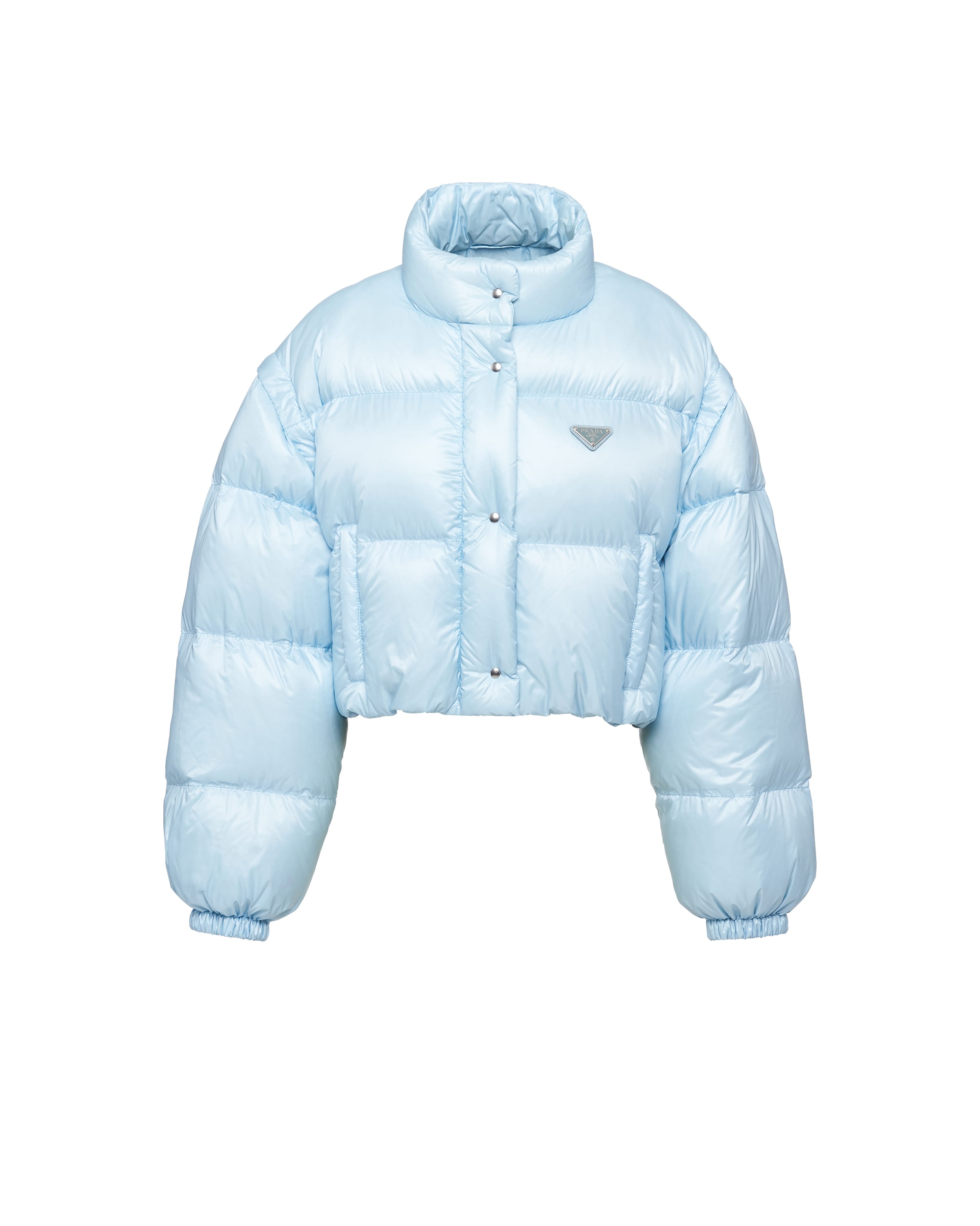 Navy Ciré nylon puffer jacket | Prada