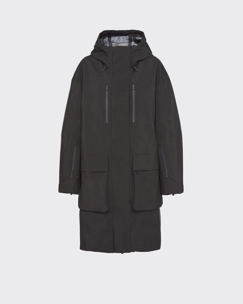Black Extreme-tex Hooded Raincoat | PRADA