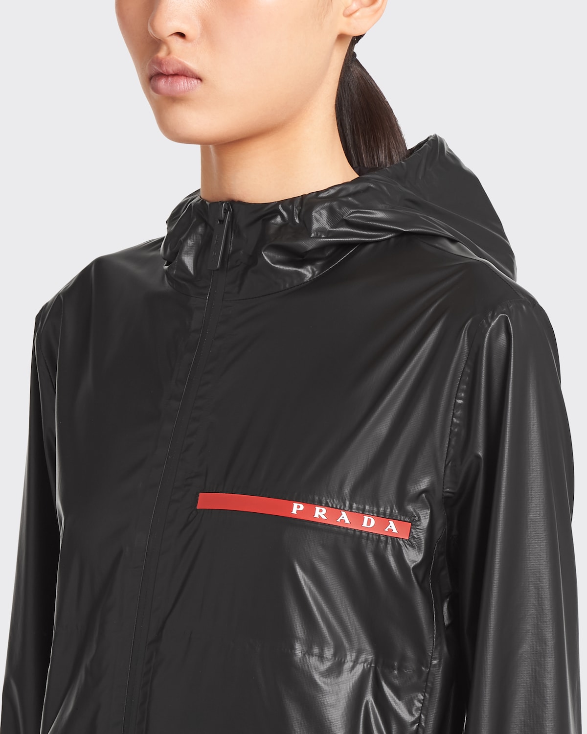 Black Light Nylon Hooded Jacket | PRADA