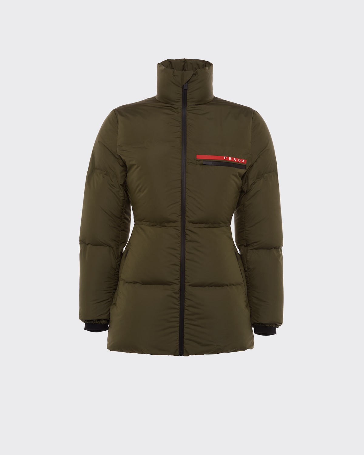 Military Green Technical Re-nylon Puffer Jacket | PRADA